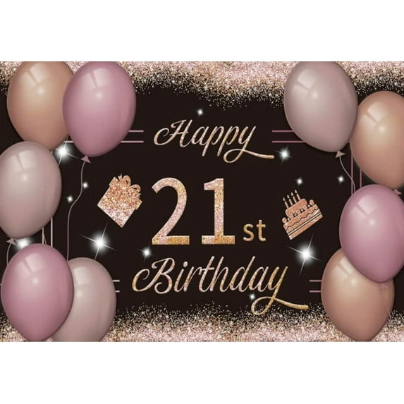 21st Birthday Number 21 Confetti Backdorp Background 21st Anniversary ...
