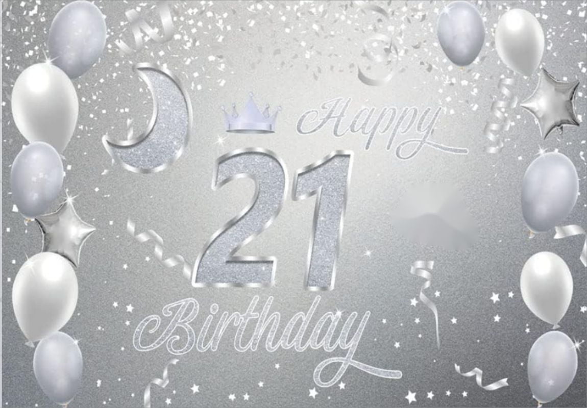 21st Birthday Number 21 Confetti Backdorp Background 21st Anniversary ...