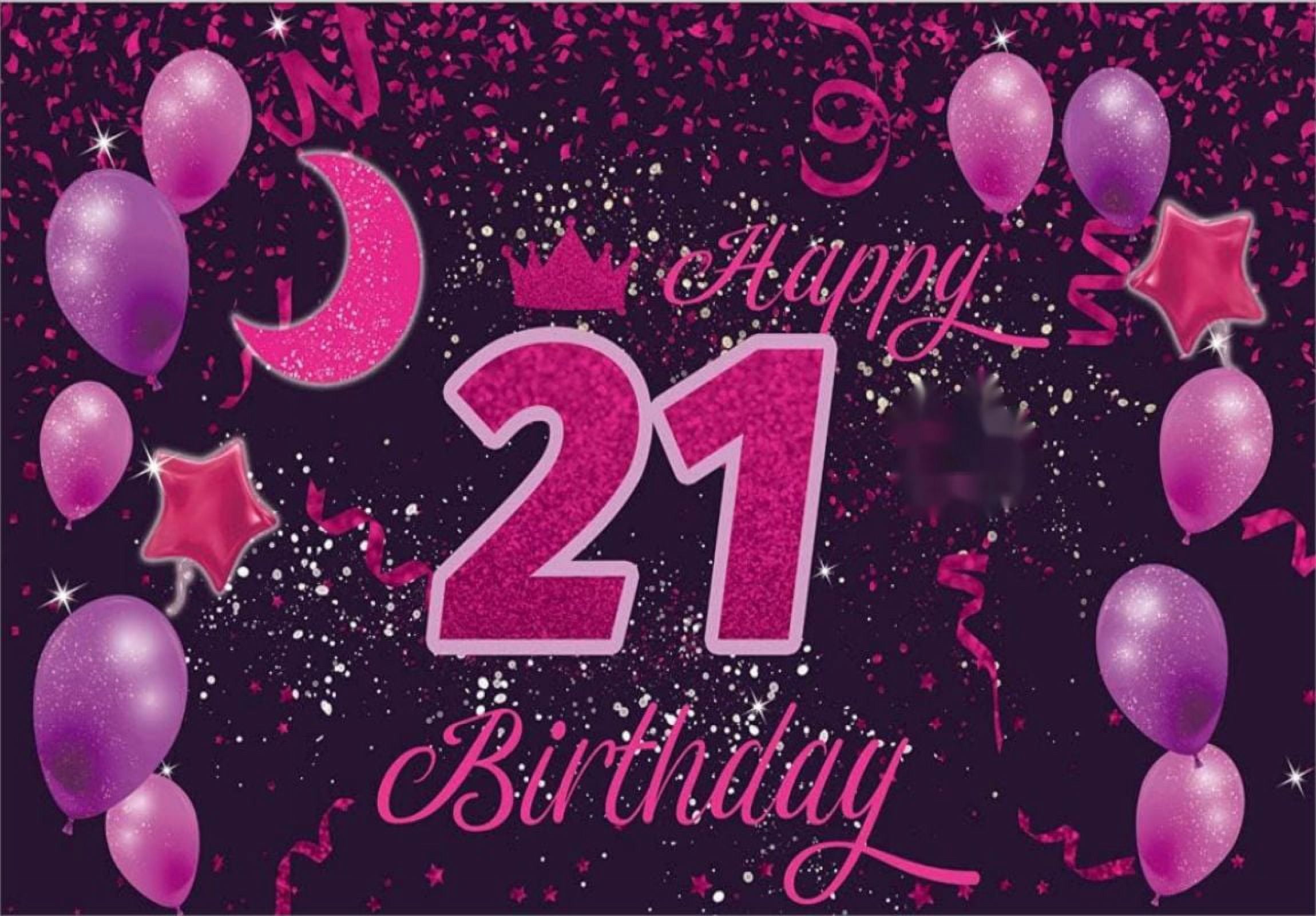 21st Birthday Number 21 Confetti Backdorp Background 21st Anniversary ...