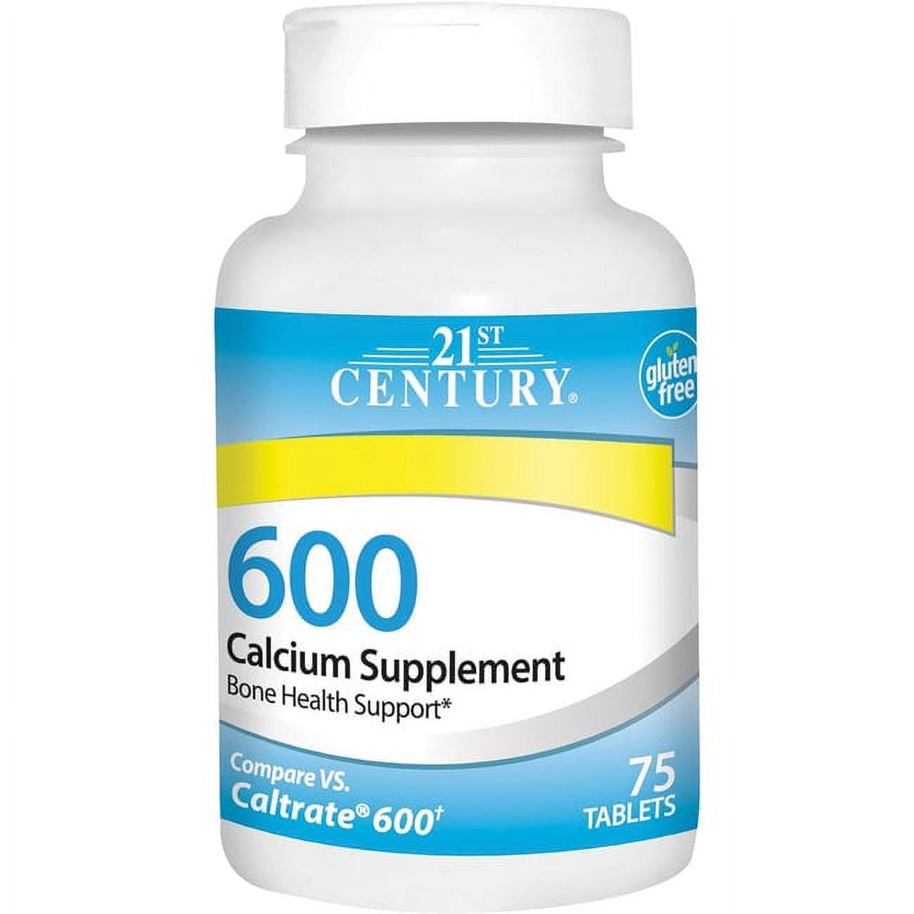 21st Century 600 Calcium Supplement Tablets 75 ea - Walmart.com