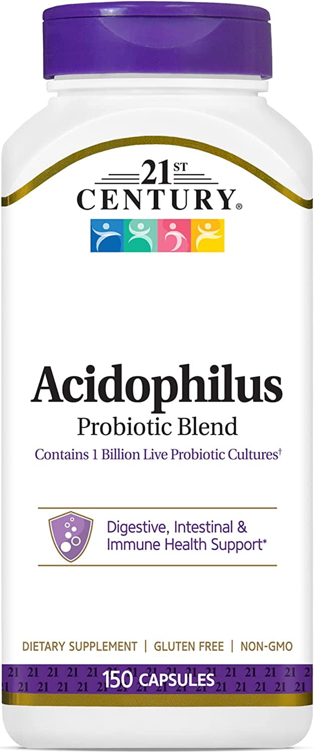 21st Century Acidophilus Probiotic Blend Capsules, 150 Count - Walmart.com