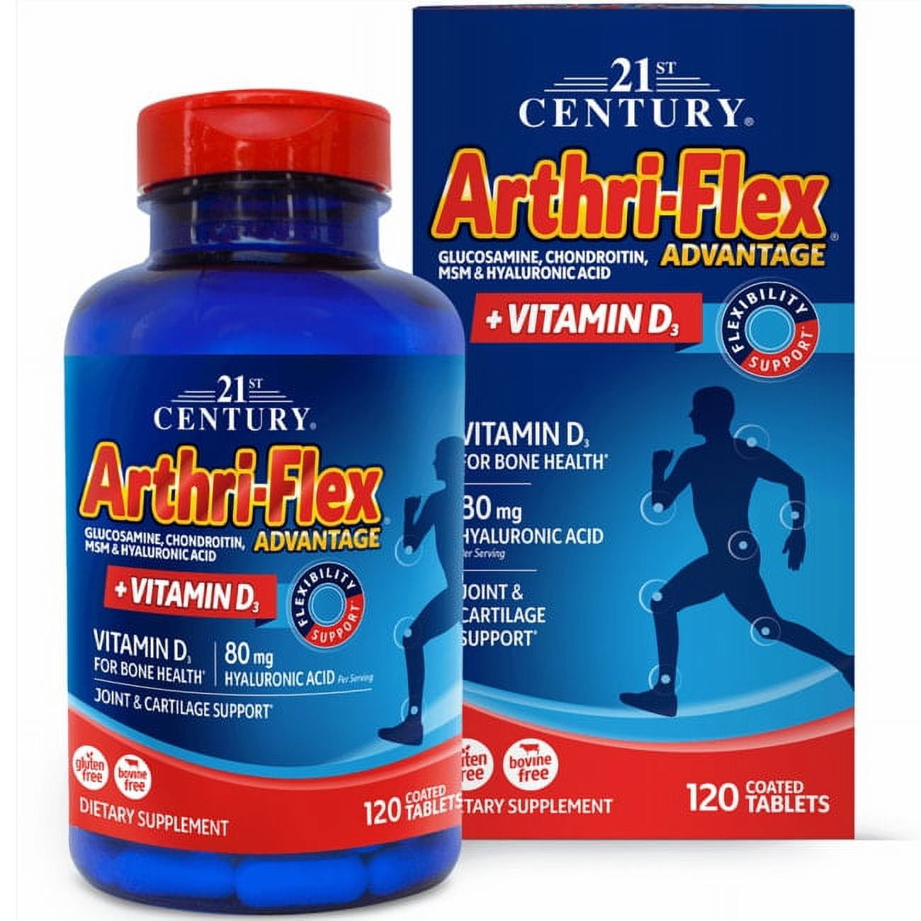 21st Century Arthri-Flex Advantage + Vitamin D3 120 Tabs - Walmart.com
