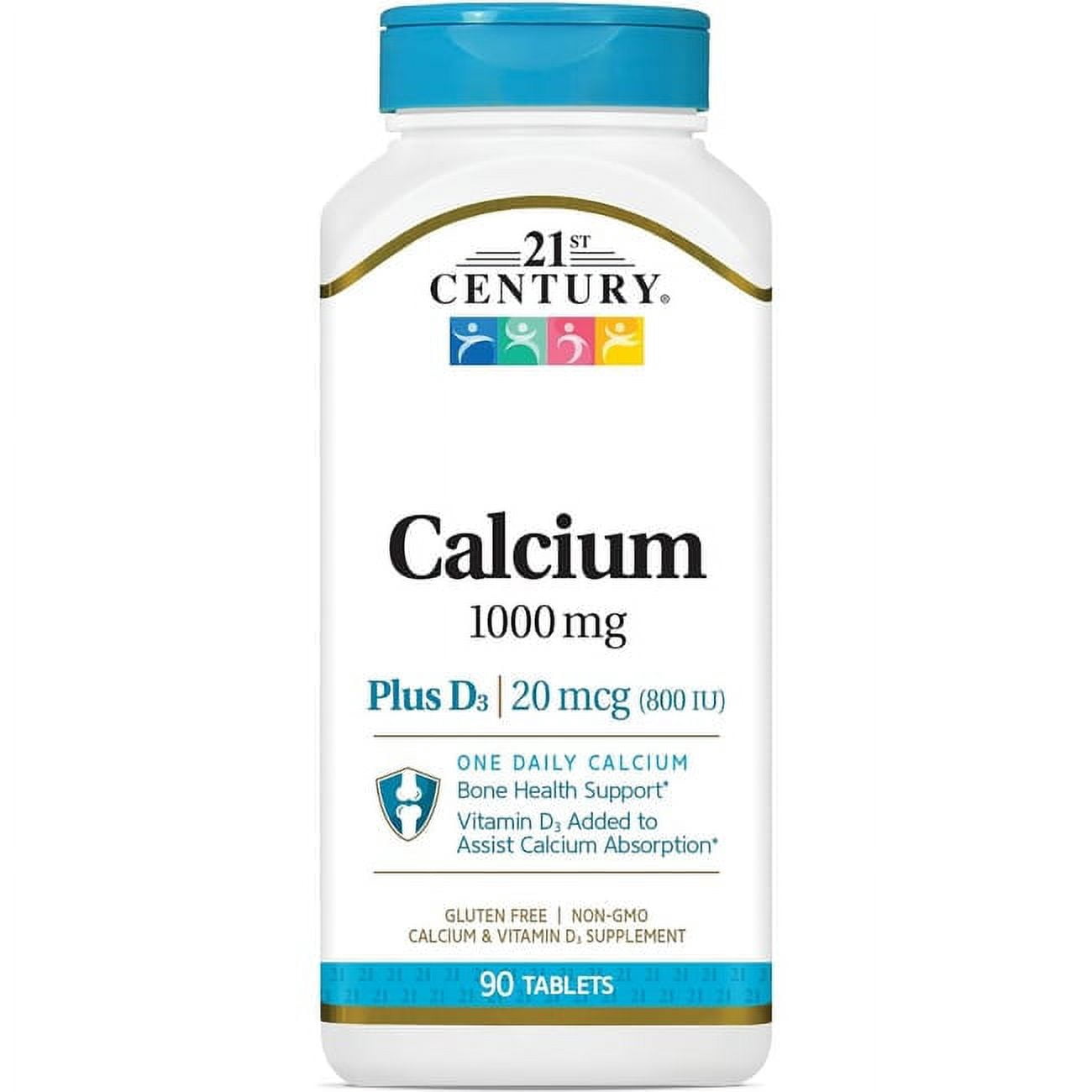 21st Century Calcium 1000 + D Tablets 90 Each - Walmart.com