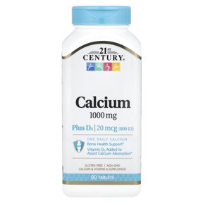 Kal Calcium Citrate D-3 1000 Tablets for Bone and Teeth Support with ...