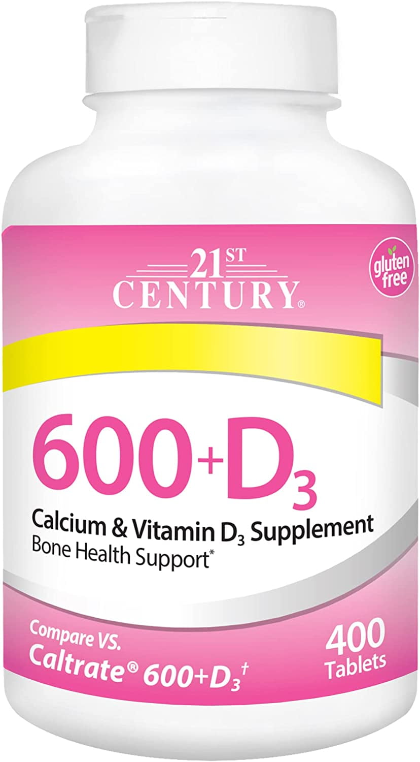 21st Century Calcium Plus D Supplement 600 mg, 400 Count - Walmart.com