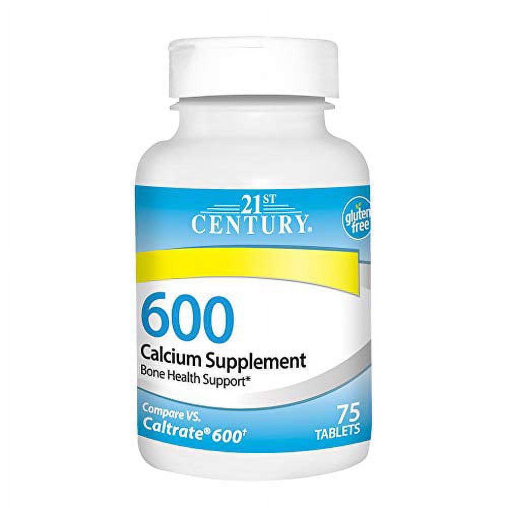21st Century Calcium Supplement 600 mg, 75 Count - Walmart.com