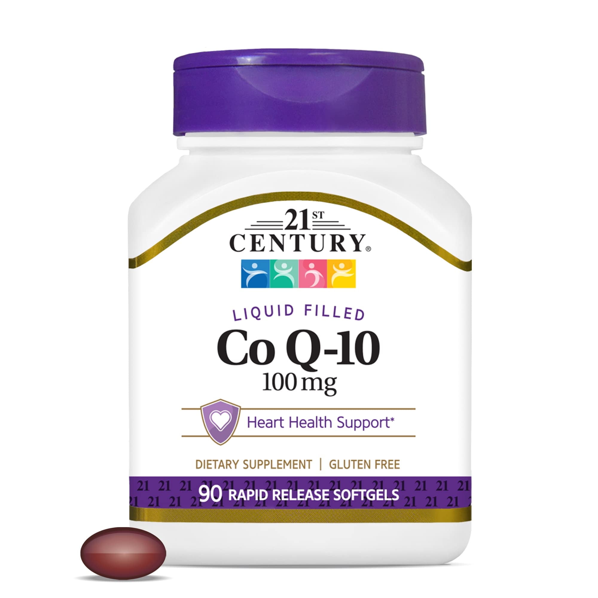 21st Century Co Q10 100 mg Softgels, 90 Count - Walmart.com