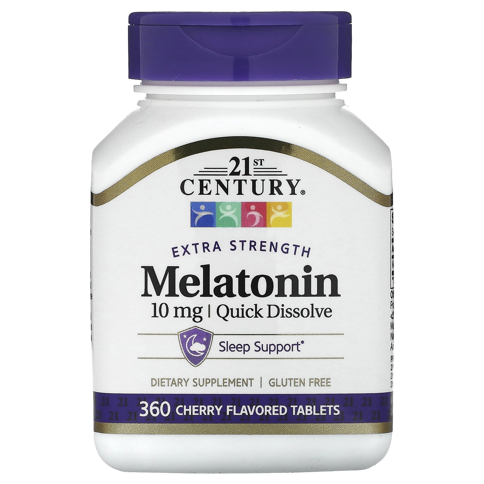 21st Century Melatonin, Quick Dissolve, Cherry, 10 mg, 360 Tablets ...