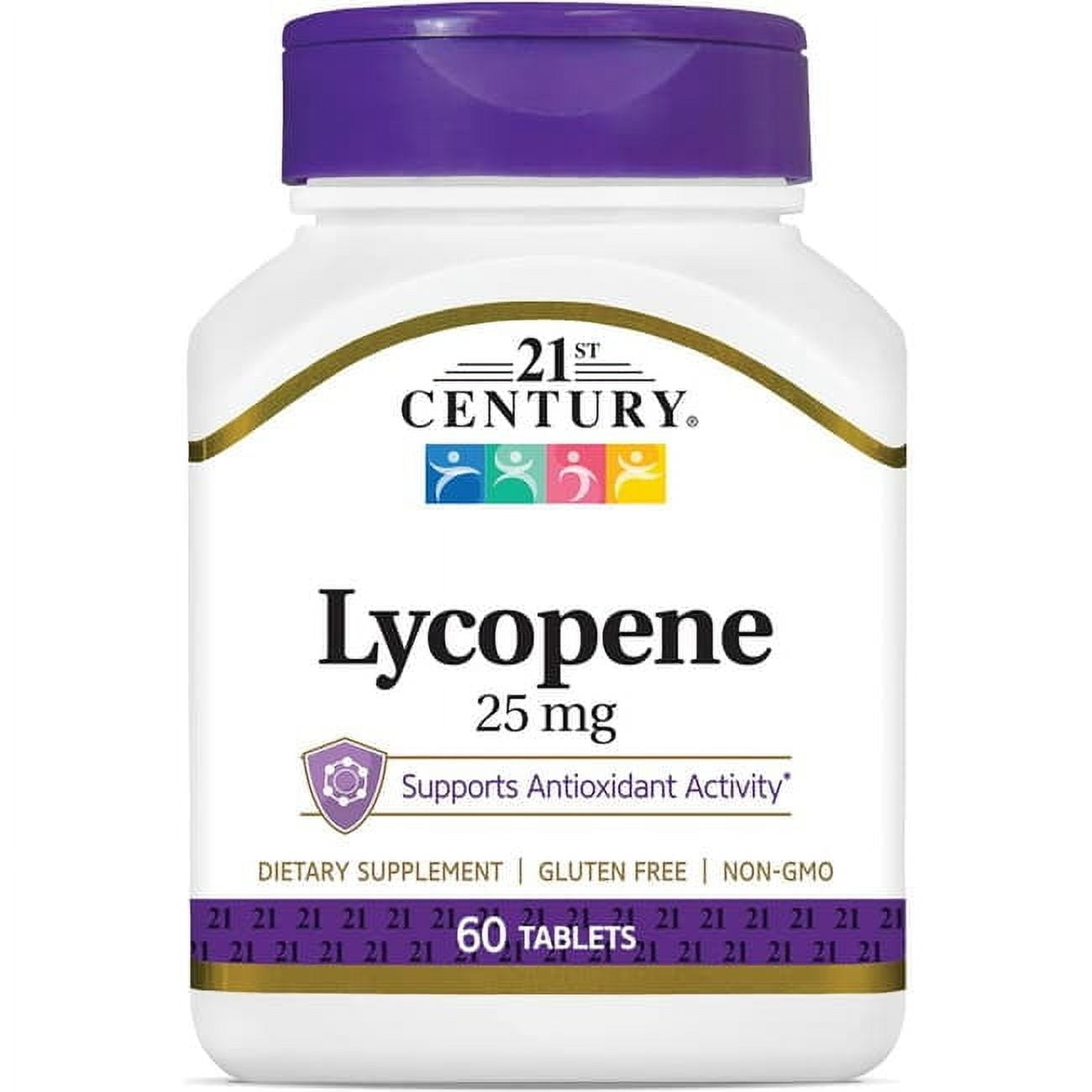 21st Century Lycopene 25mg Dietary Supplement, Antioxidant Support, 60 ...
