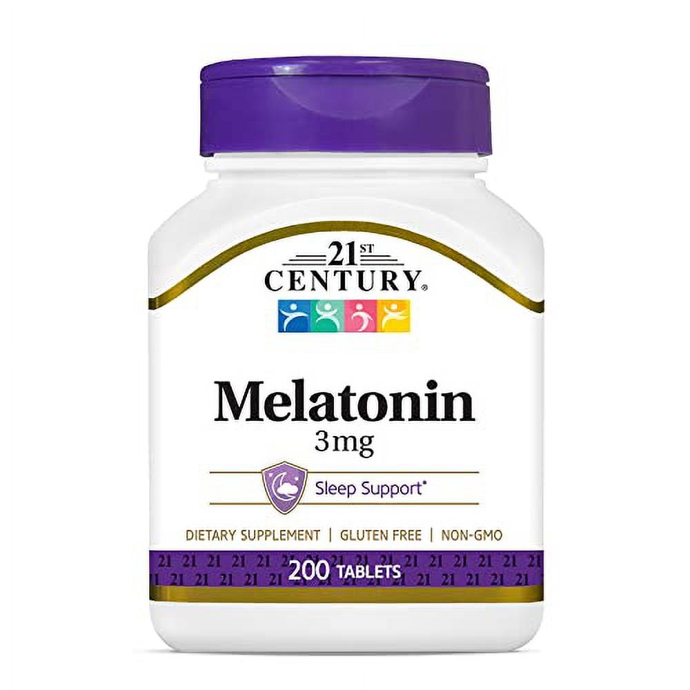 21st Century Melatonin 3 mg Tablets, 200 Count - Walmart.com