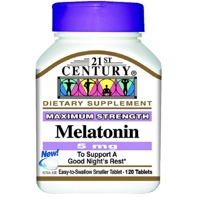 21st Century Melatonin 5mg, Maximum Strength 120 ea - Walmart.com