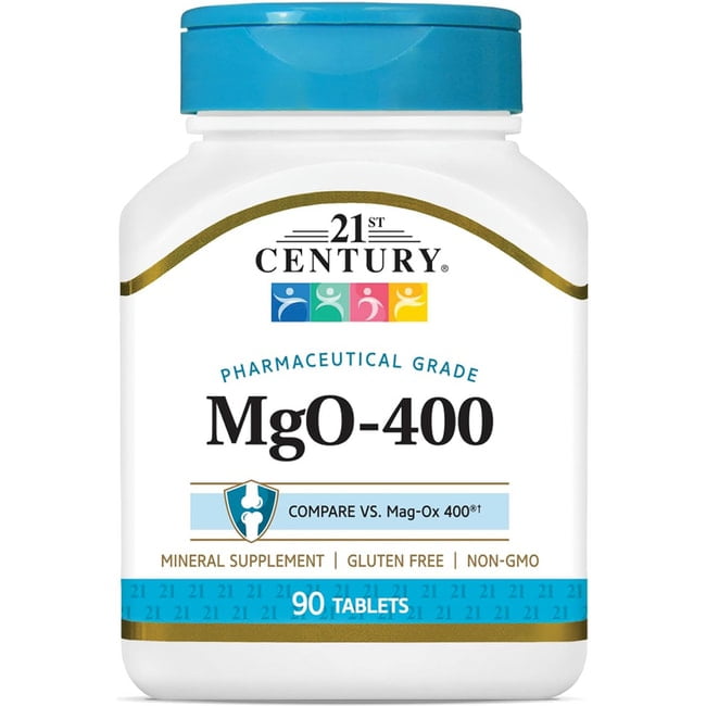 21st Century MgO Magnesium Oxide Tablets, 400 mg, 90 count - Walmart.com