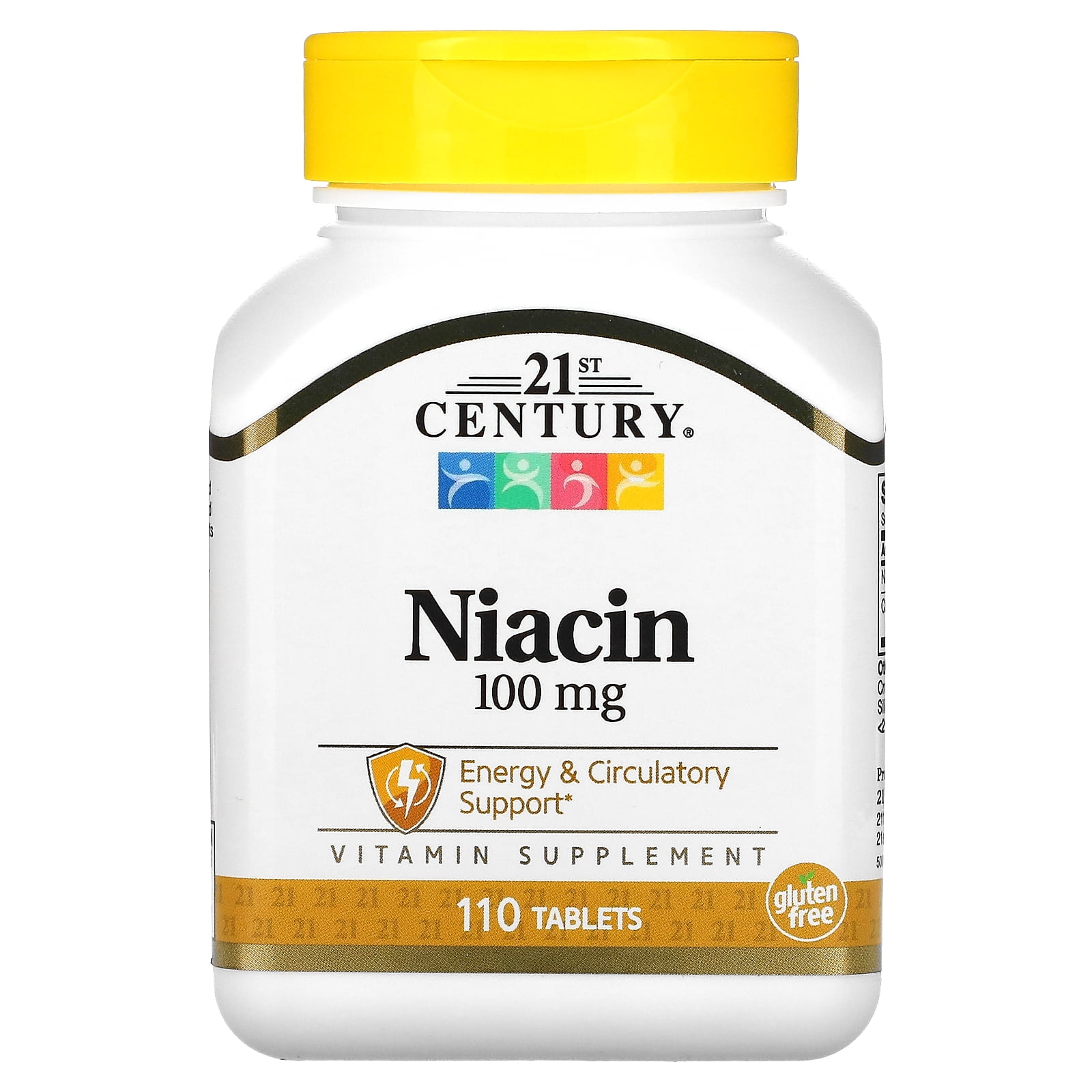 21st Century Niacin 100 mg, 110 Tablets, Energy and Circulatory ...