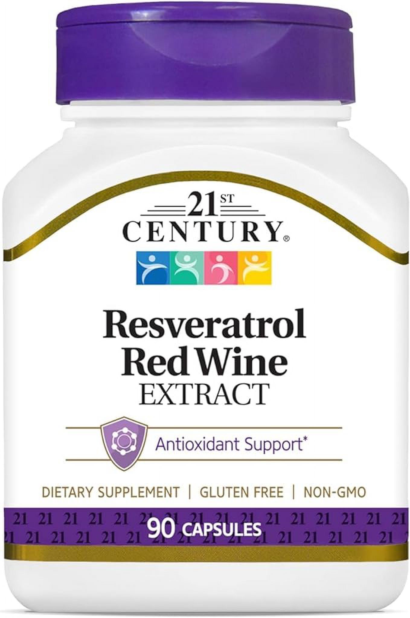 21st Century Resveratrol Red Wine Extract Capsules, 90Count - Walmart.com