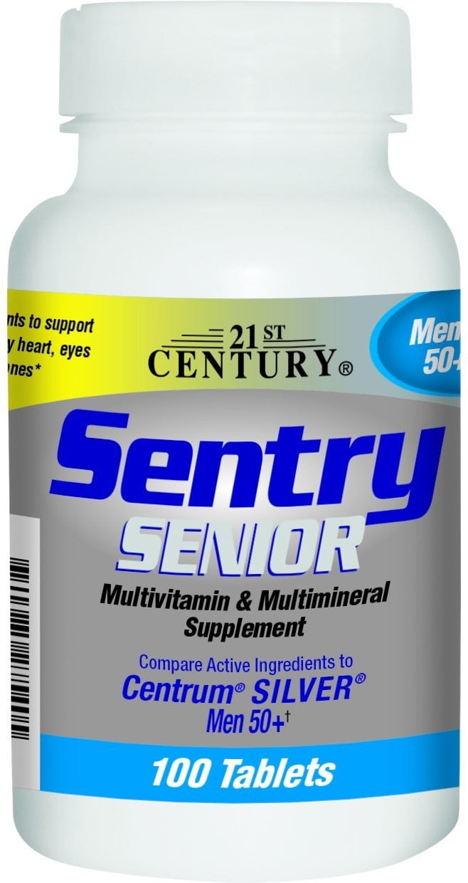 21st Century Sentry Senior Men's 50+, Multivitamin Multimineral Dietary ...