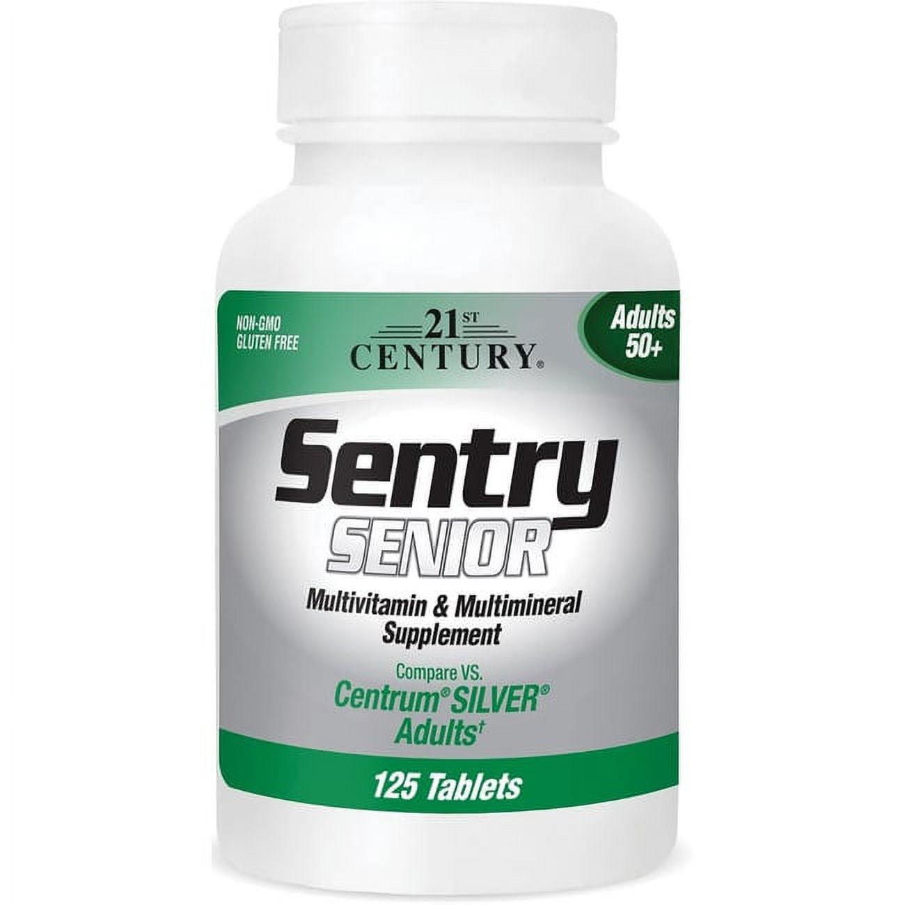 21st Century Sentry Senior Multivitamin & Mineral Tablets, 125 Count ...