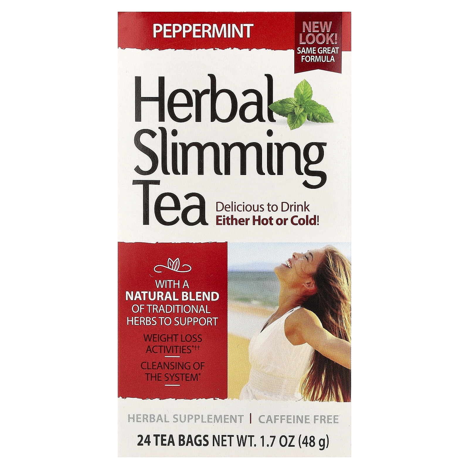21st Century Herbal Slimming Tea, Detox Cleanse, Peppermint Flavor, 24 ...