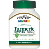 21st Century Turmeric Complex Vegetarian Capsules, 500mg, 60 Count ...