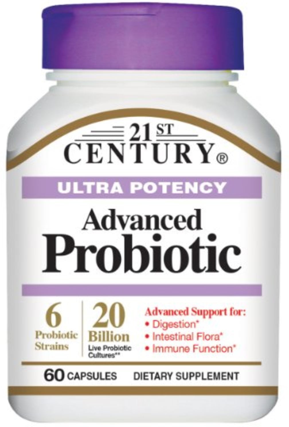 21st Century Ultra Potency Advanced Probiotic Capsules 60 ea (Pack of 6 ...
