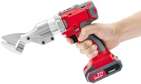 21v metal shear, handheld speed swivel head electric metal cutter shear ...