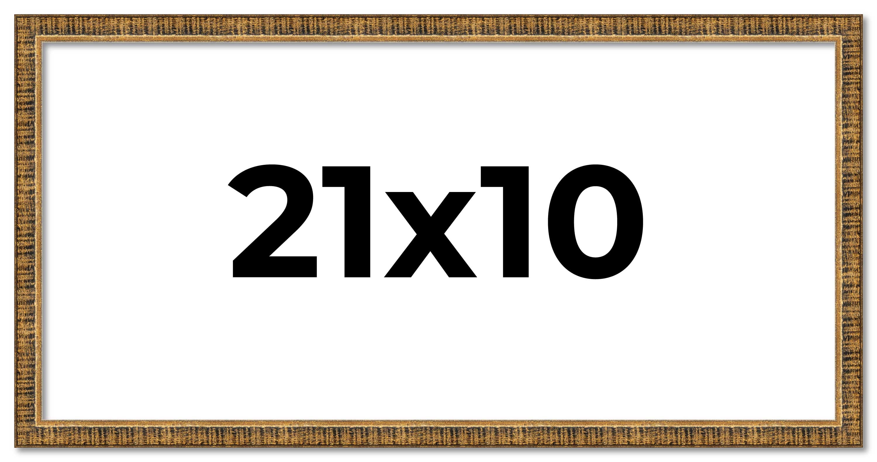 21x10 Frame Gold Kingsley Distressed Solid Wood Picture Frame Width 0. ...