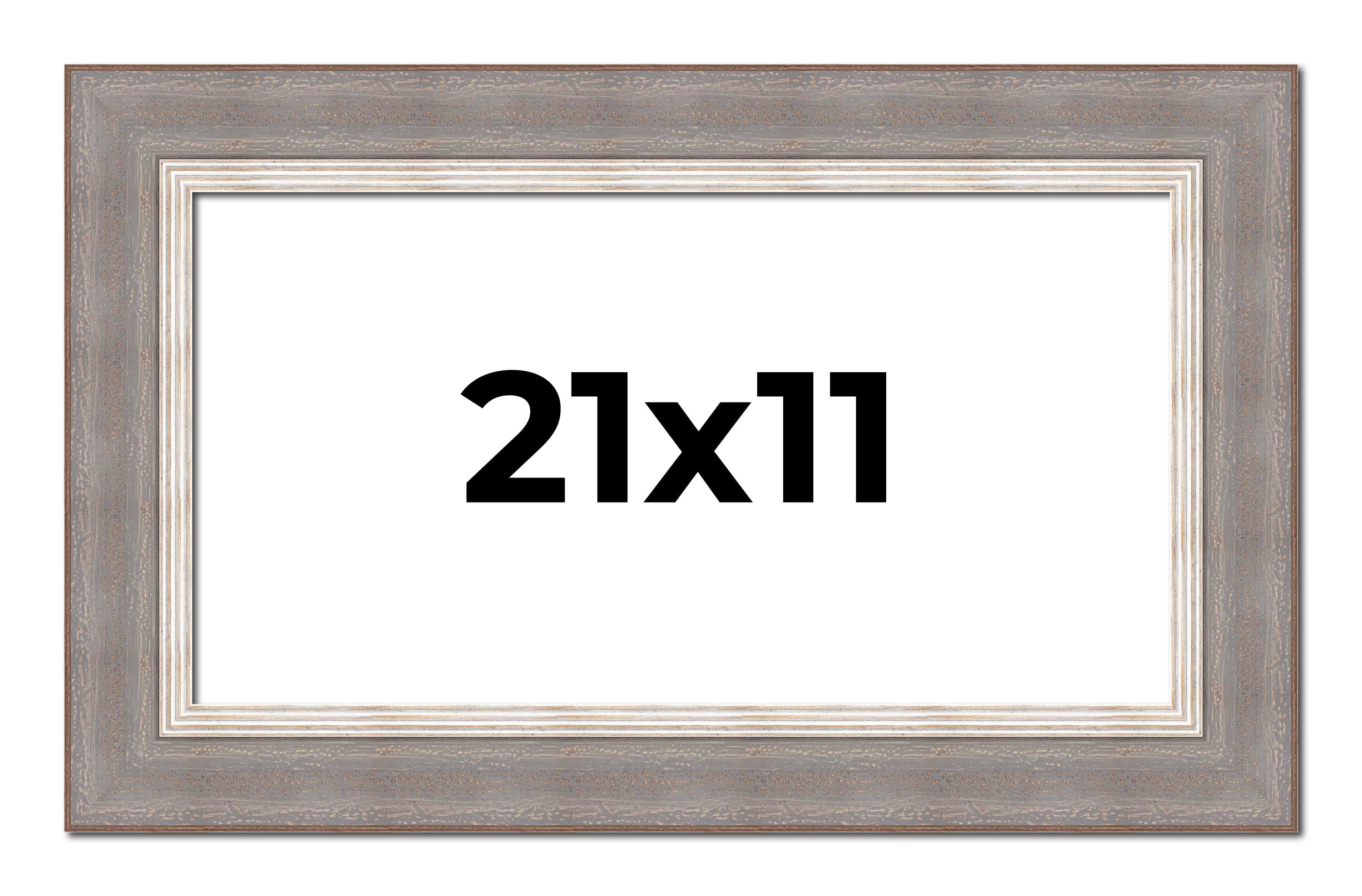 21x11 Frame Grey Real Wood Picture Frame Width 2.75 Inches | Interior ...