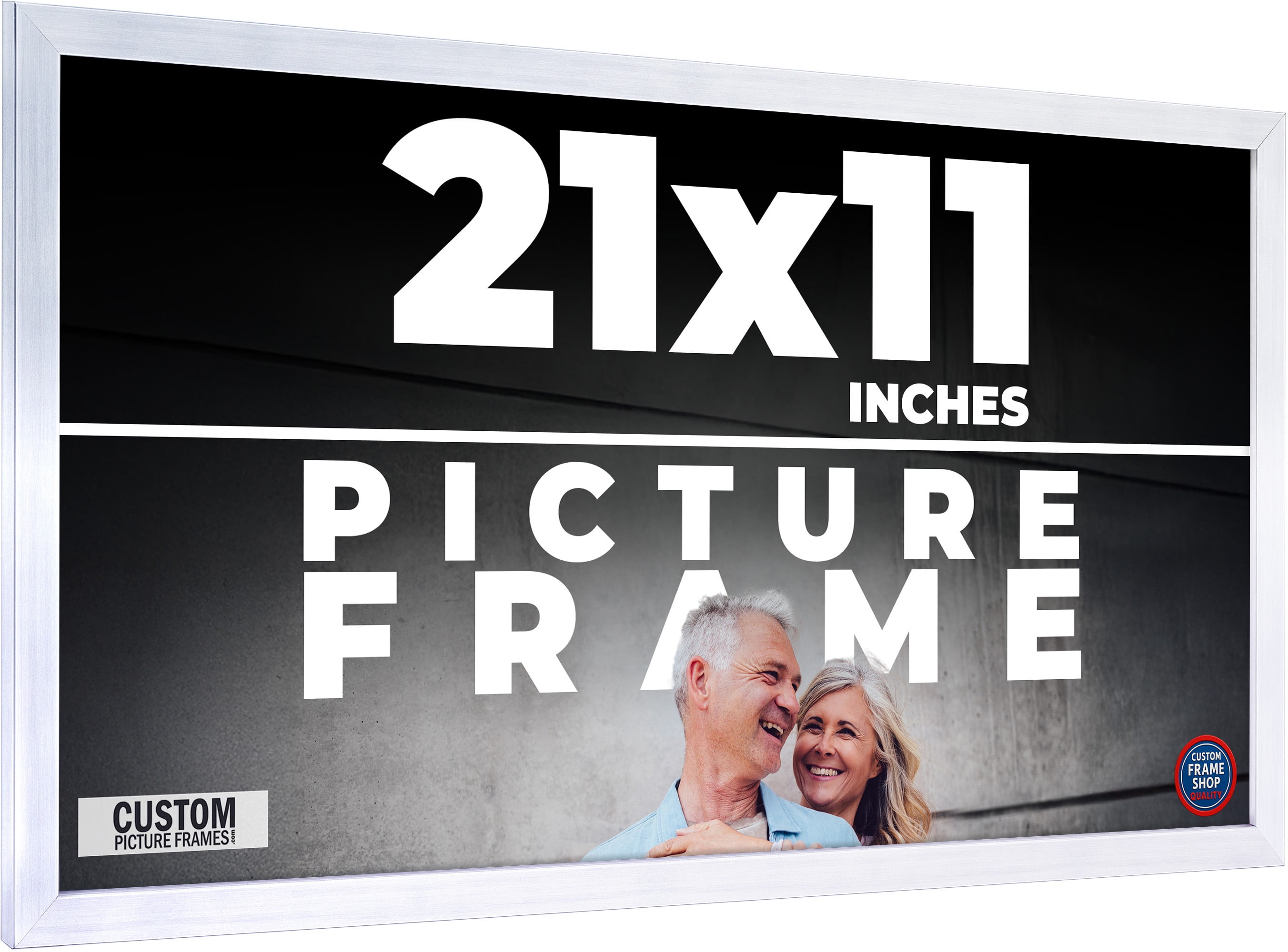 21x11 Frame Silver Real Wood Picture Frame Width 0.75 inches | Interior ...