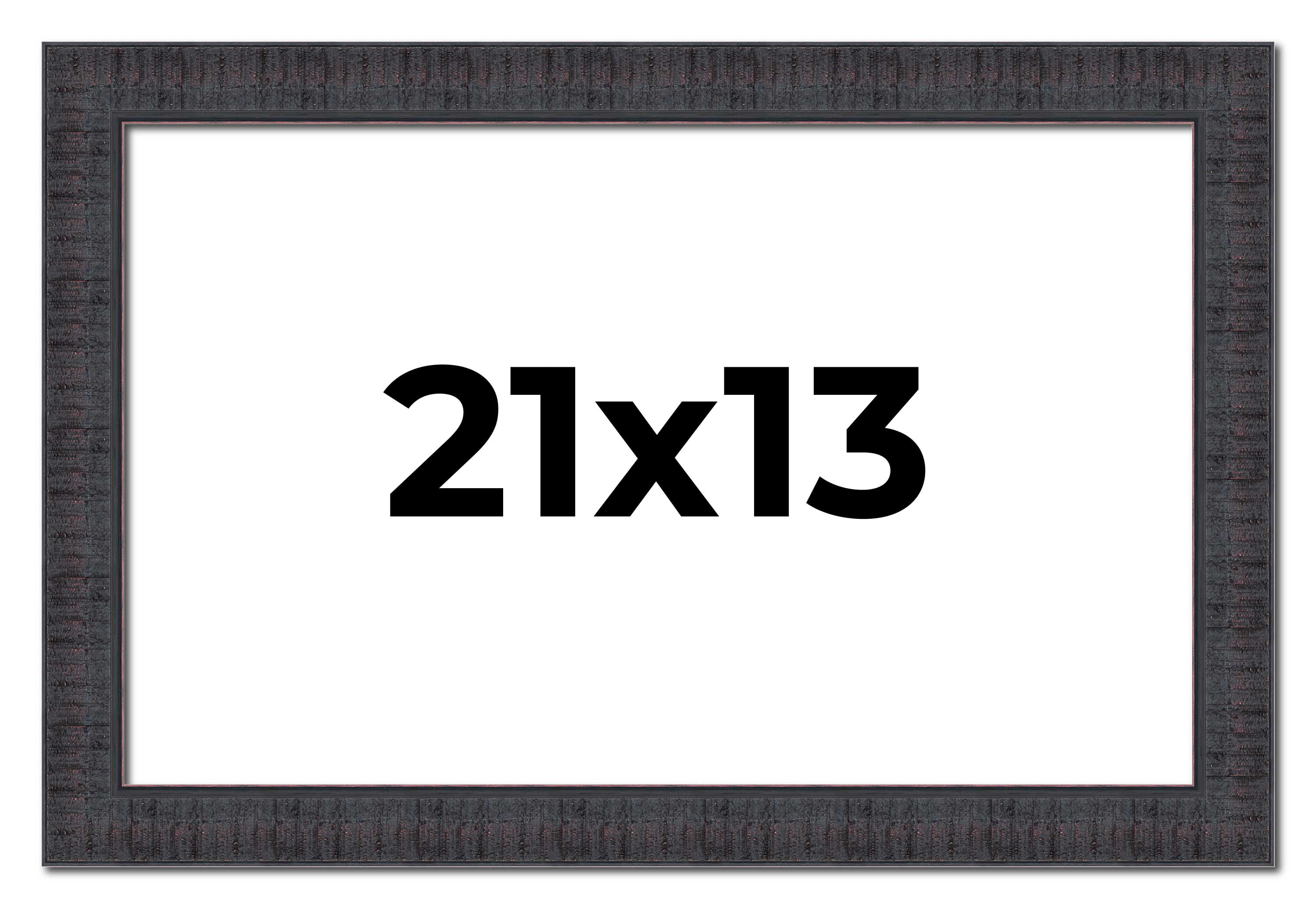21x13 Frame Brown Rustic Solid Wood Picture Frame 1.5 Inches Wide ...