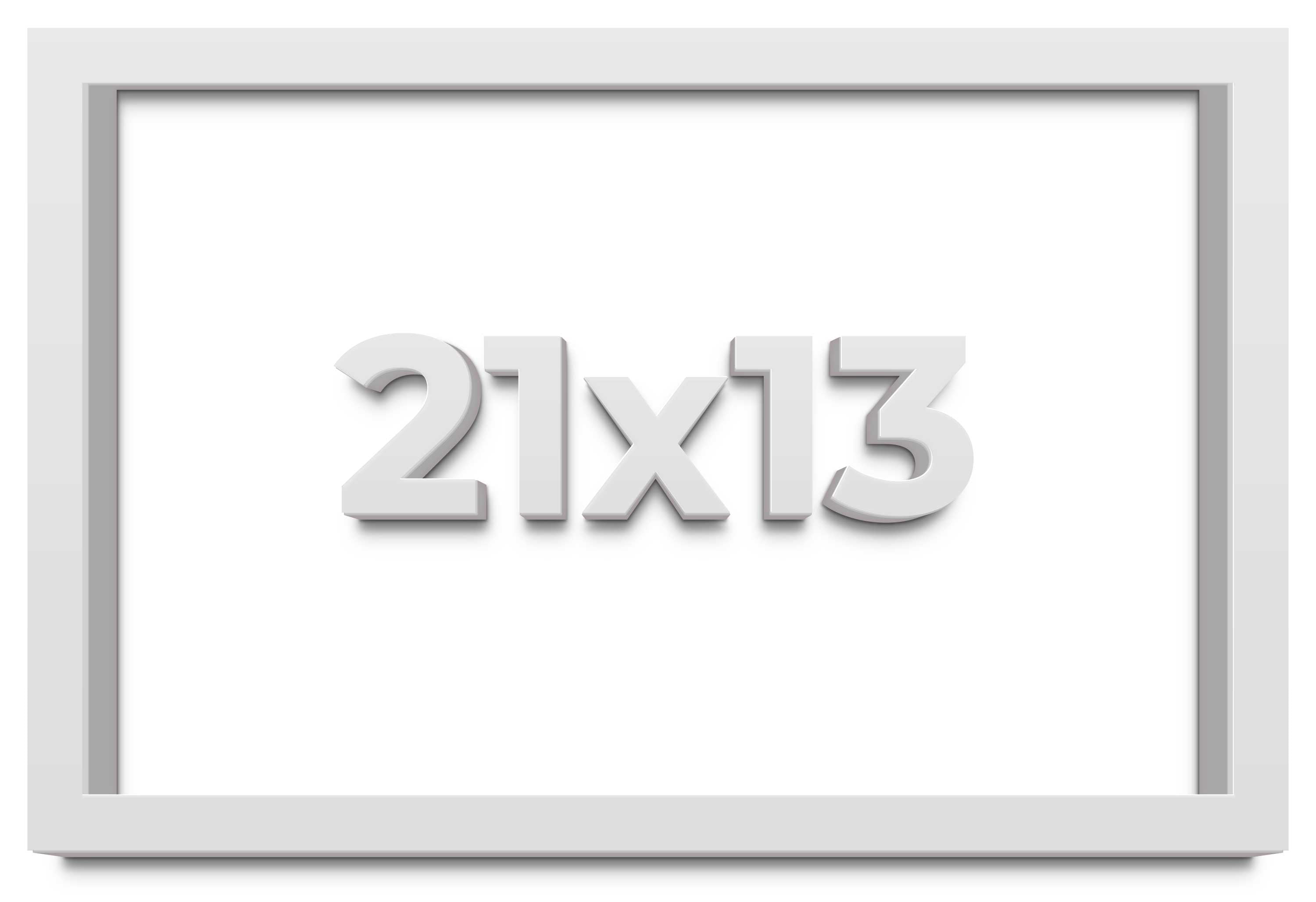 21x13 Shadow Box High Gloss White Display Frame | 1.625 Inches Deep | 1 ...