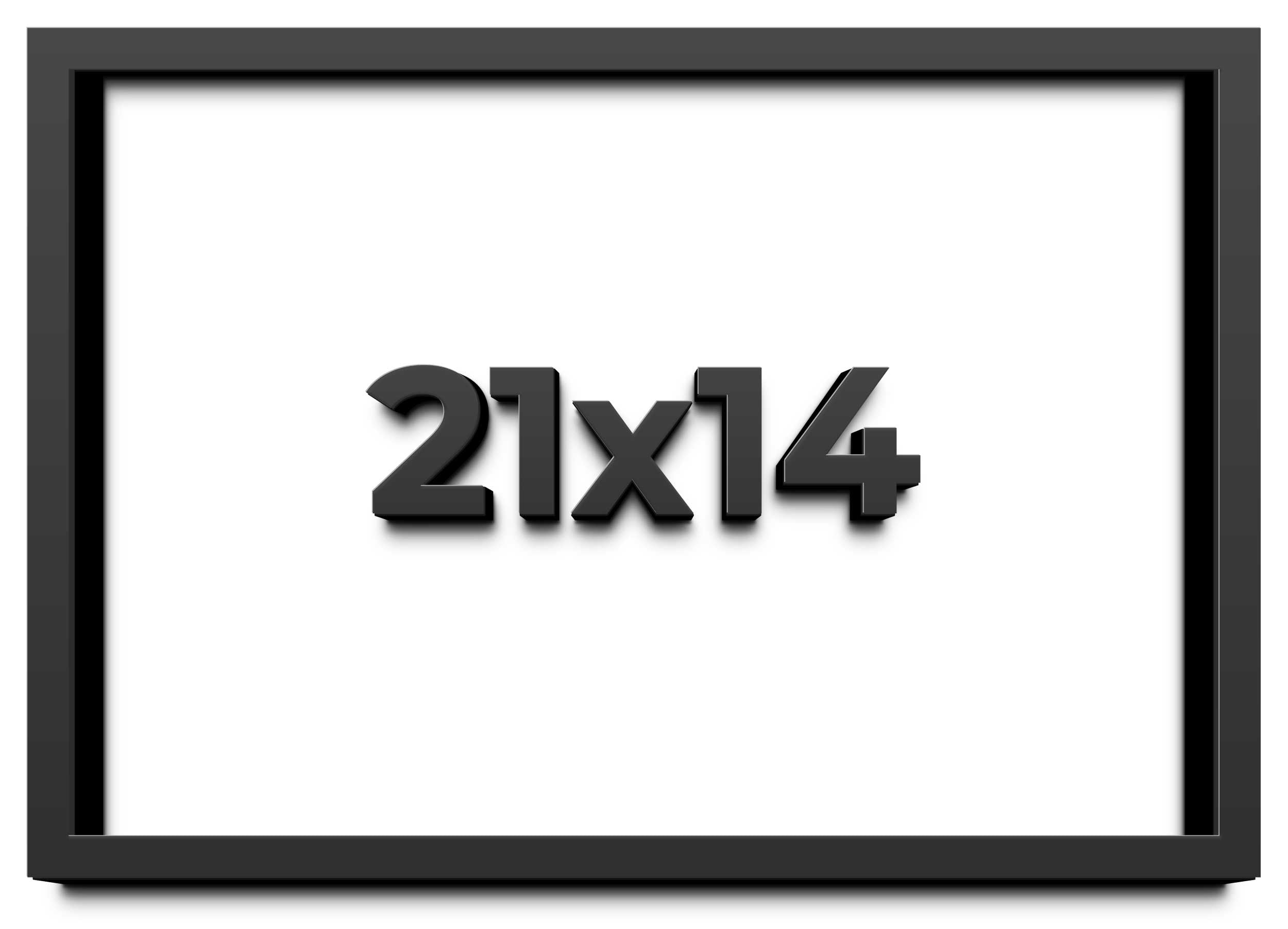 21x14 Shadow Box Frame Black | 1 inches Deep Real Wood Contemporary ...
