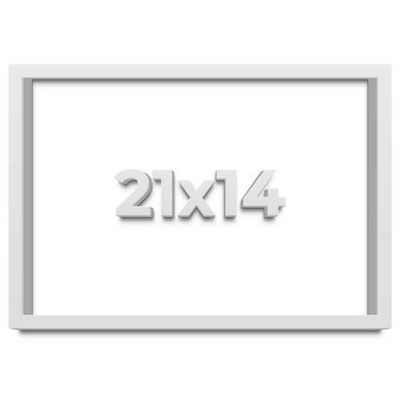 21x14 Shadow Box Frame White | 2 Inches Deep Real Wood Contemporary ...
