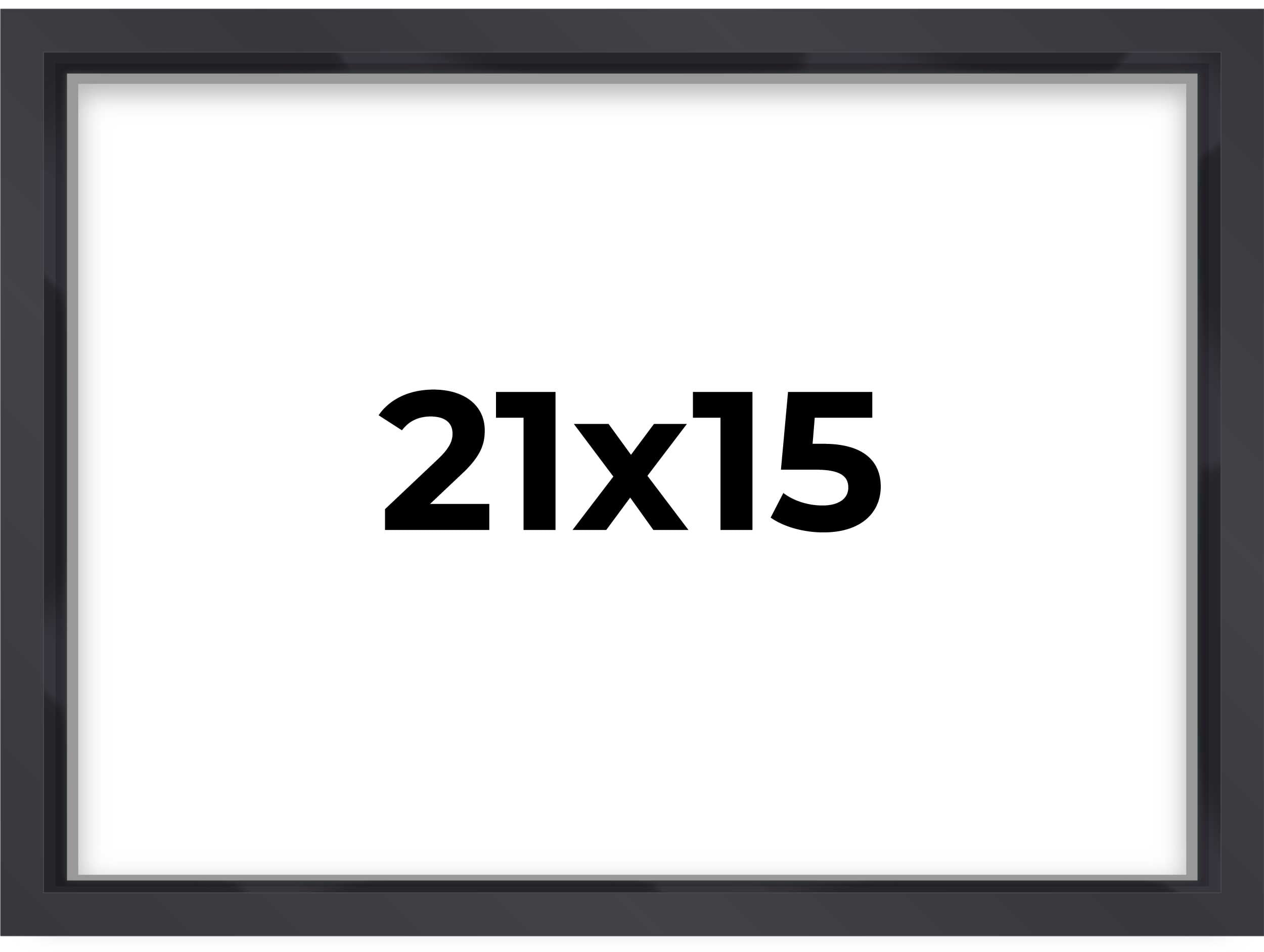 21x15 Black Shadowbox Frame - Interior Size 21x15 by 1 Inches - Made to ...