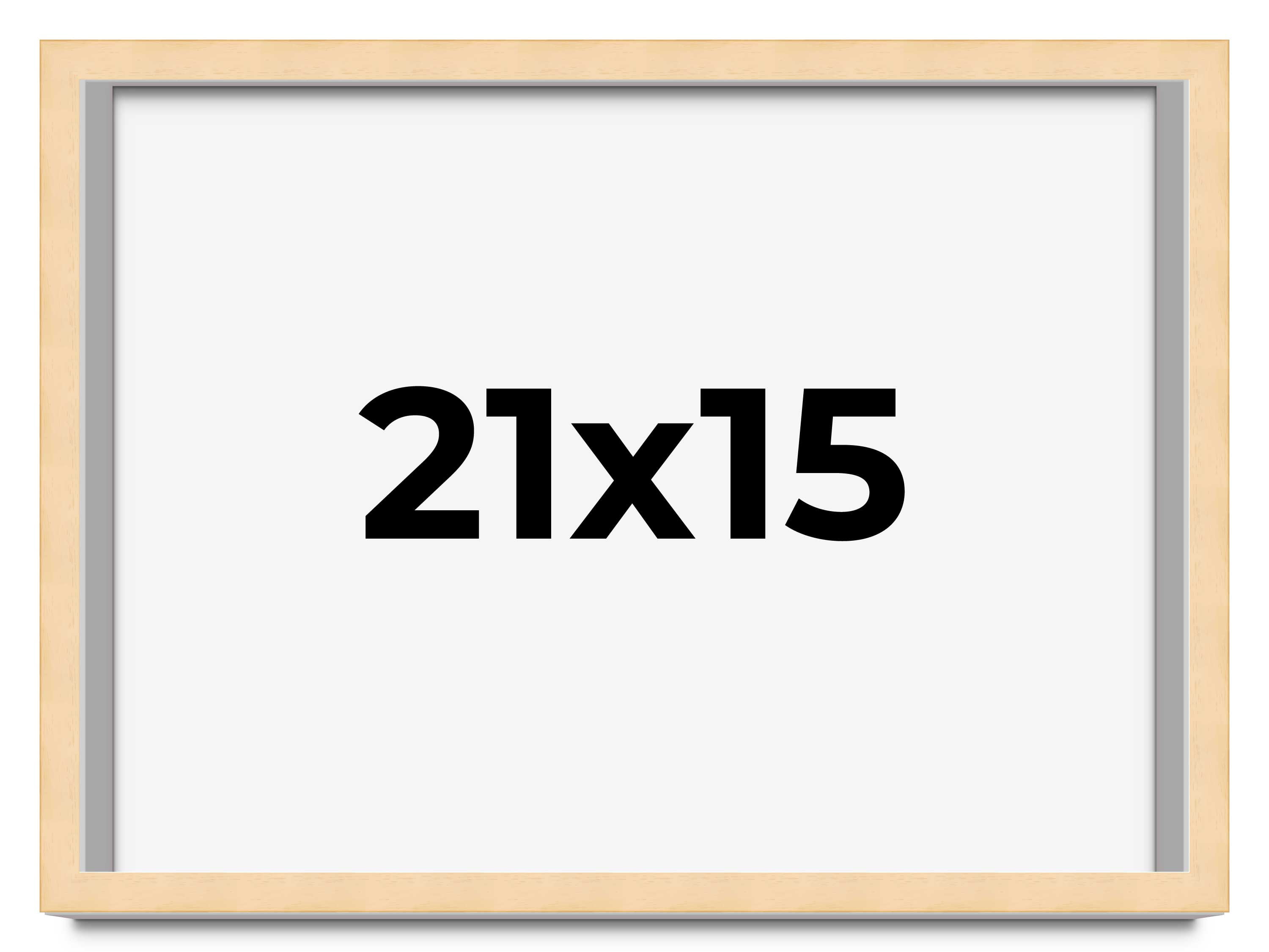 21x15 Frame Natural Wood Picture Frame | 0.75 Inch Moulding Width ...