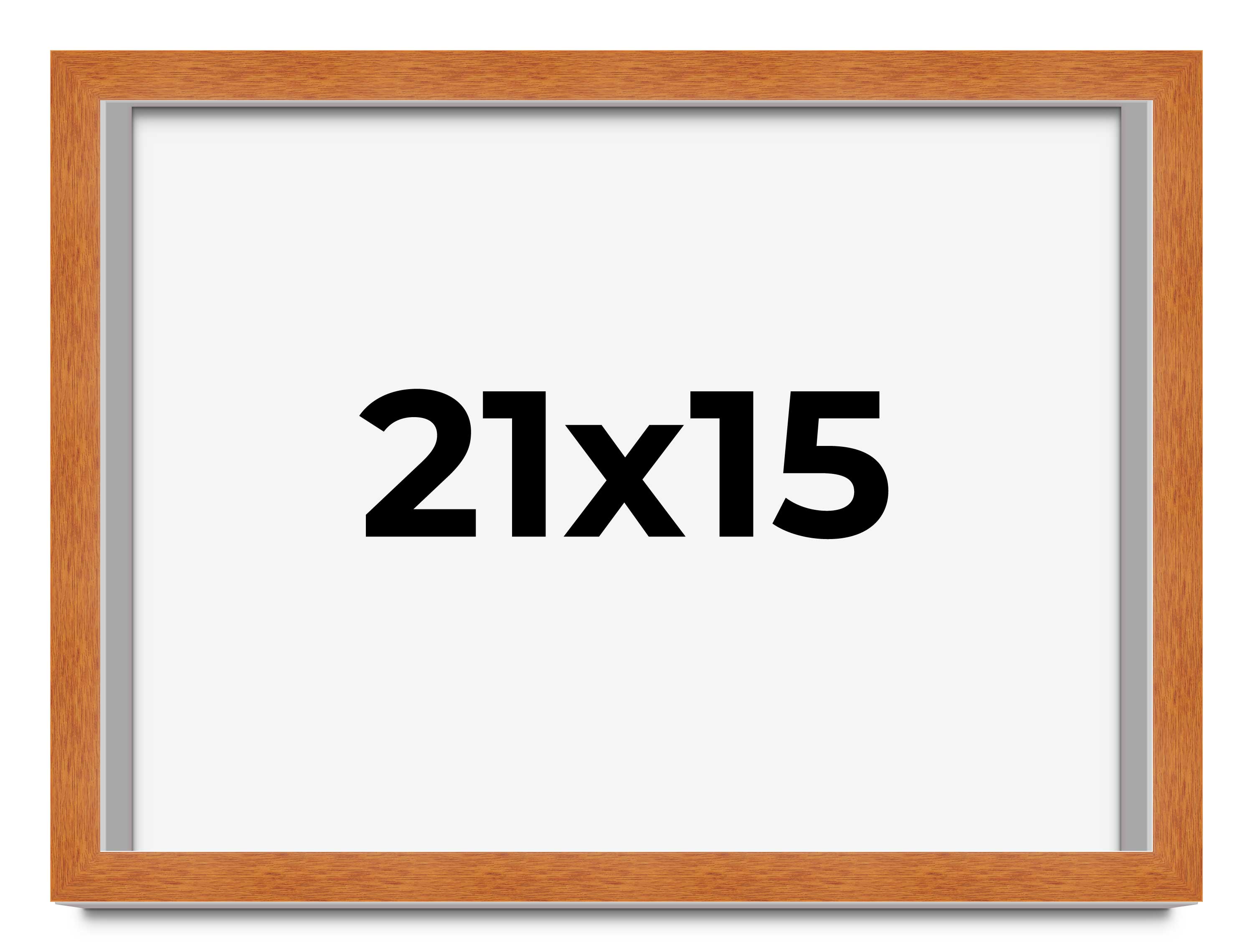 21x15 Shadow Box Frame Brown | 0.875 Inches Deep Real Wood Contemporary ...