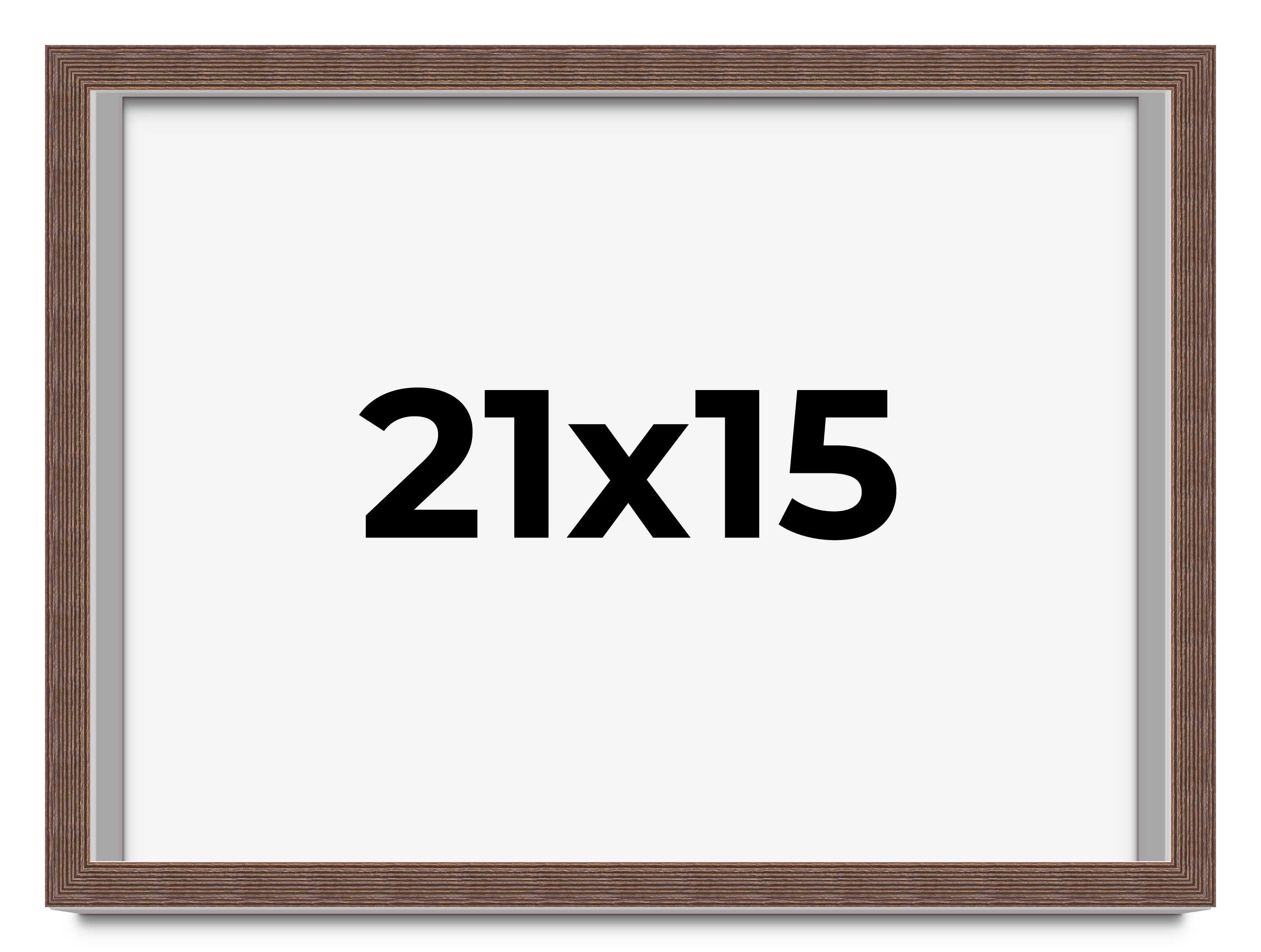 21x15 Shadow Box Frame Brown | 1.125 inches Deep Real Wood Rustic ...