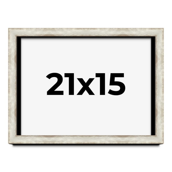 21x15 Shadow Box Frame Silver | 1.625 Inches Deep Real Wood ...