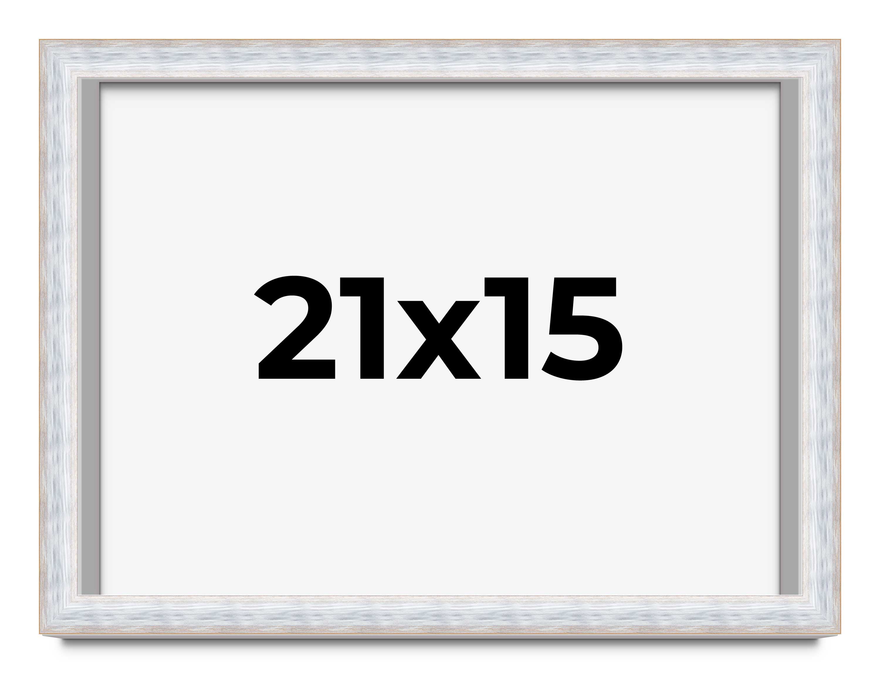 21x15 Shadow Box Frame Silver | 1.625 Inches Deep Real Wood ...