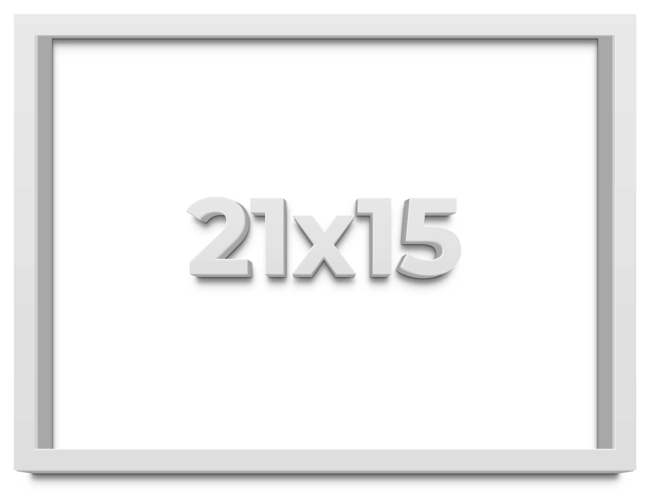 21x15 Shadow Box Frame White | 2 Inches Deep Real Wood Contemporary ...