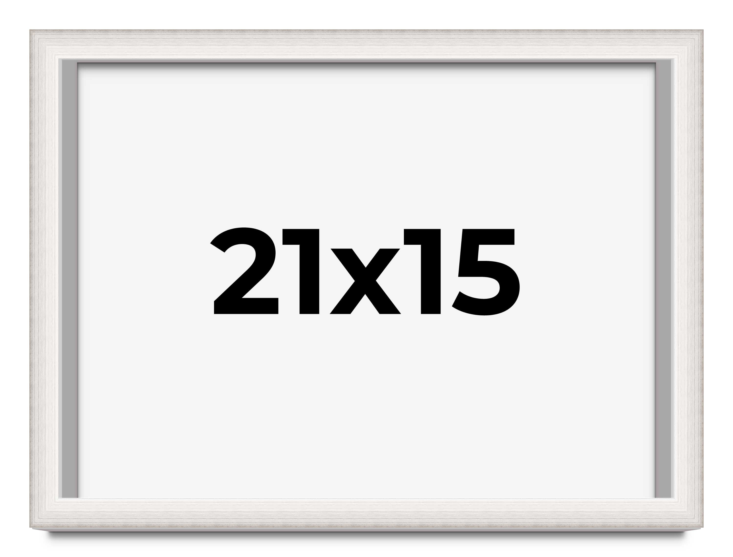 21x15 Shadow Box Silver Brushed Striped Display Frame | 1.625 Inches ...