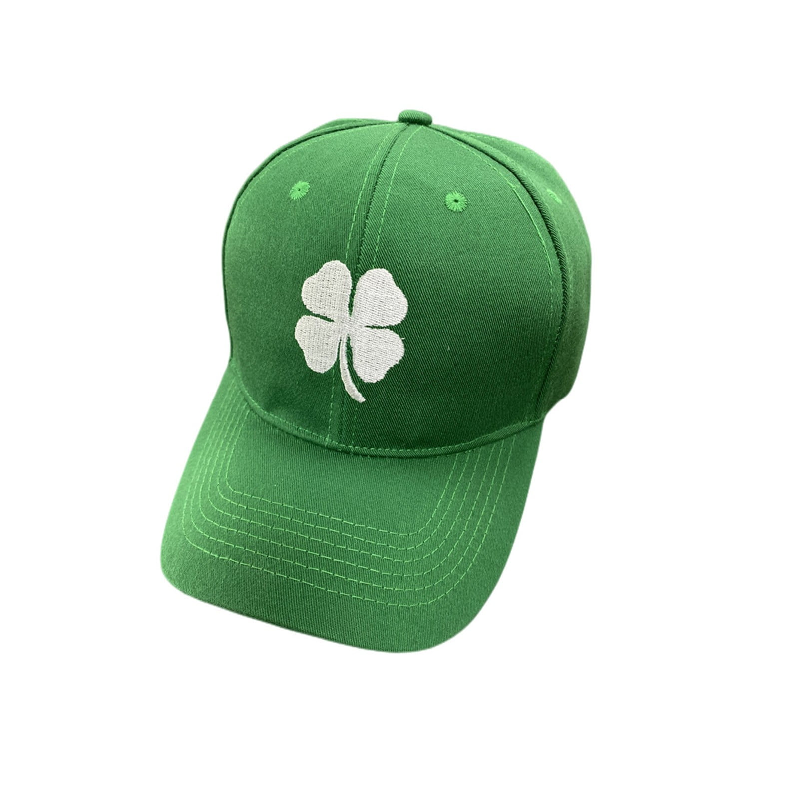 21x15x3cm Cloth Green Four Leaf Clover Baseball Hat Polyester ...