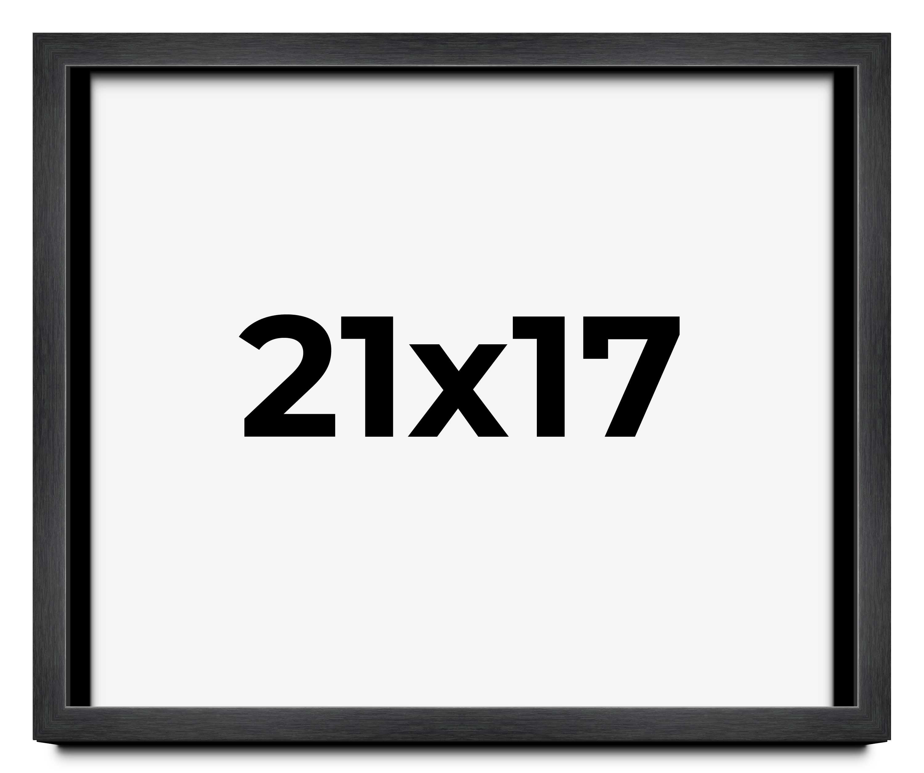 21x17 Frame Black Charcoal Grey Wood Textured Picture Frame | 0.75 Inch ...