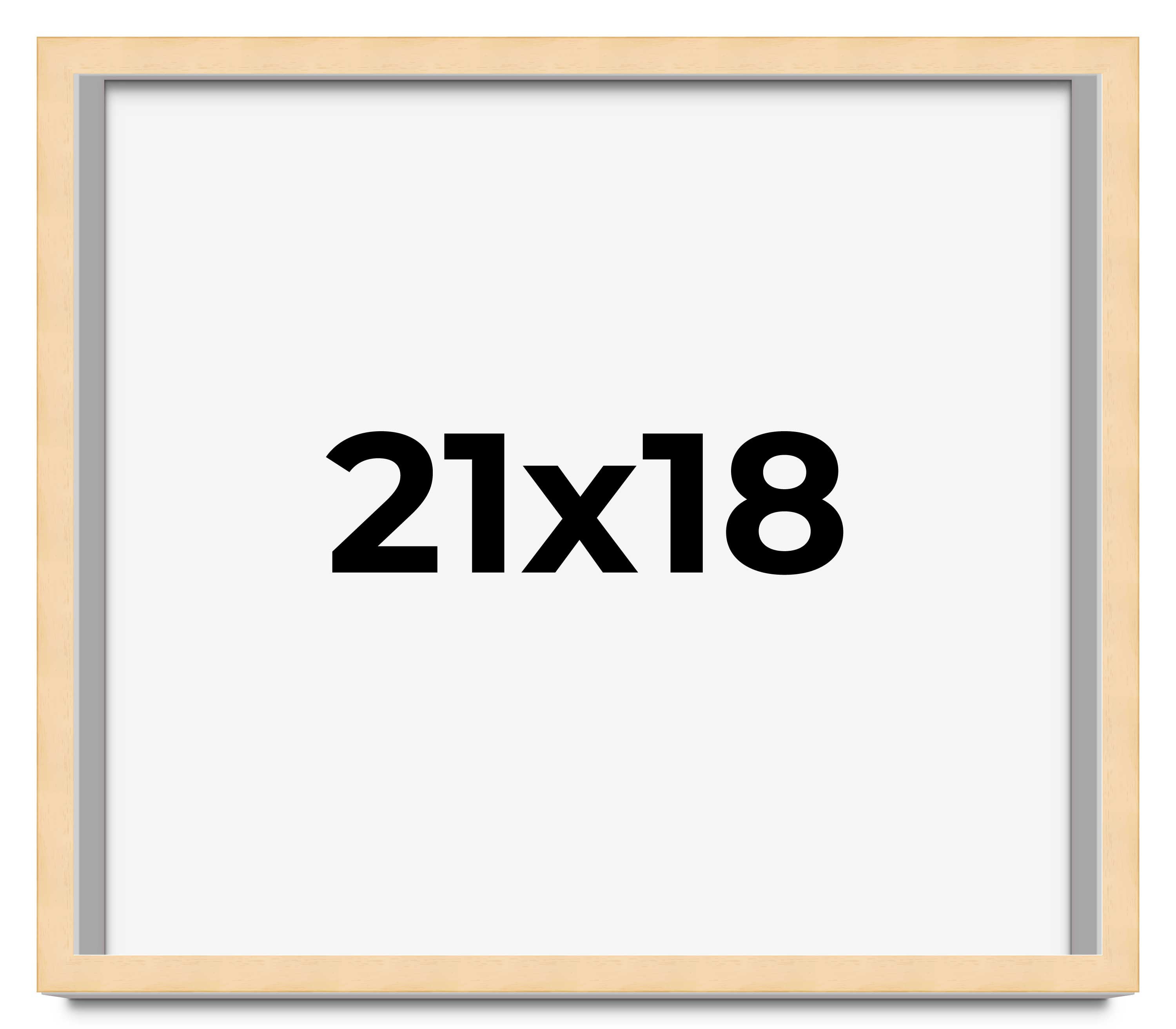 21x18 Frame Natural Wood Picture Frame | 0.75 Inch Moulding Width ...