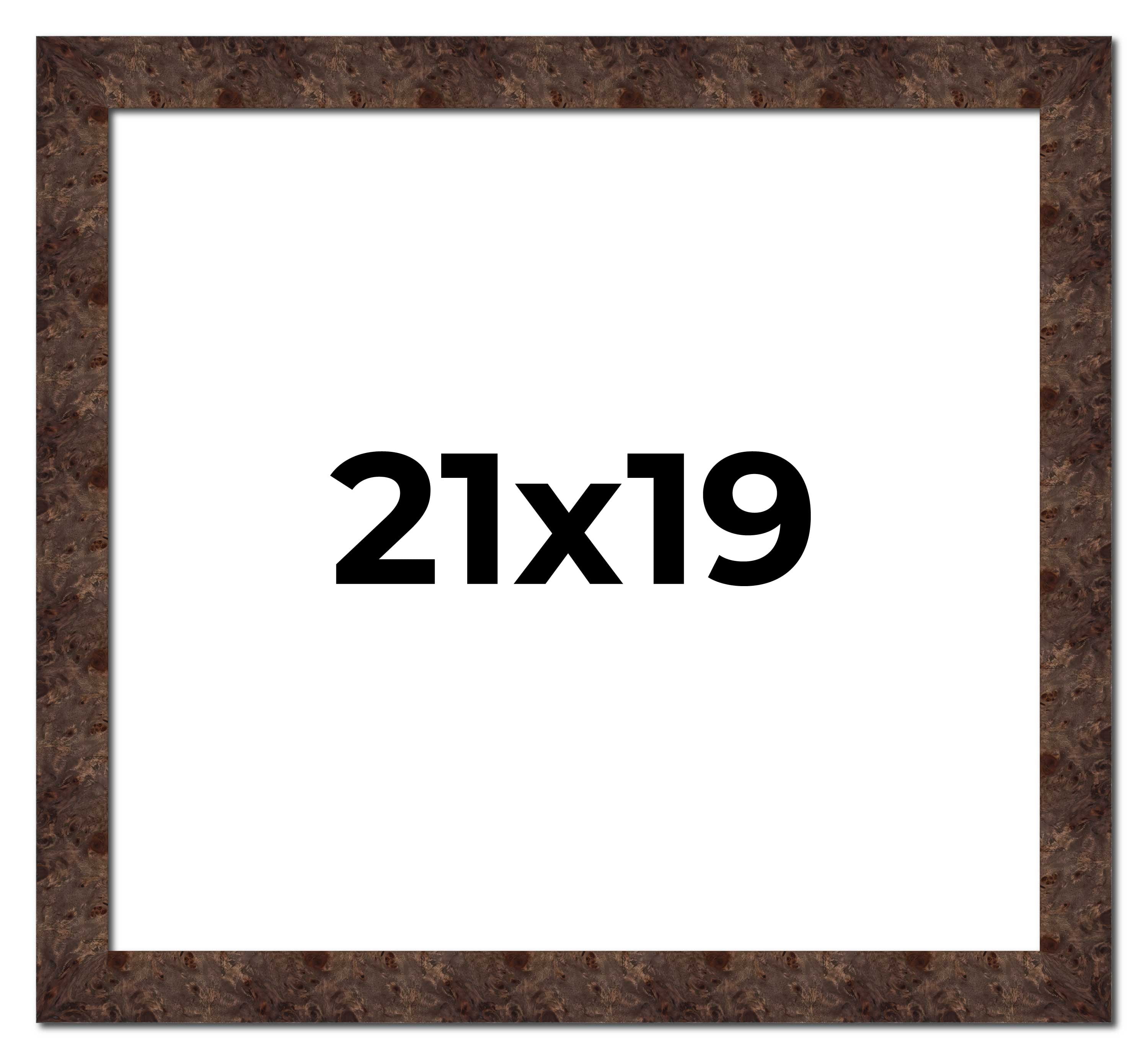 21x19 Frame Brown Burl Real Wood Picture Frame Width 1.625 Inches ...