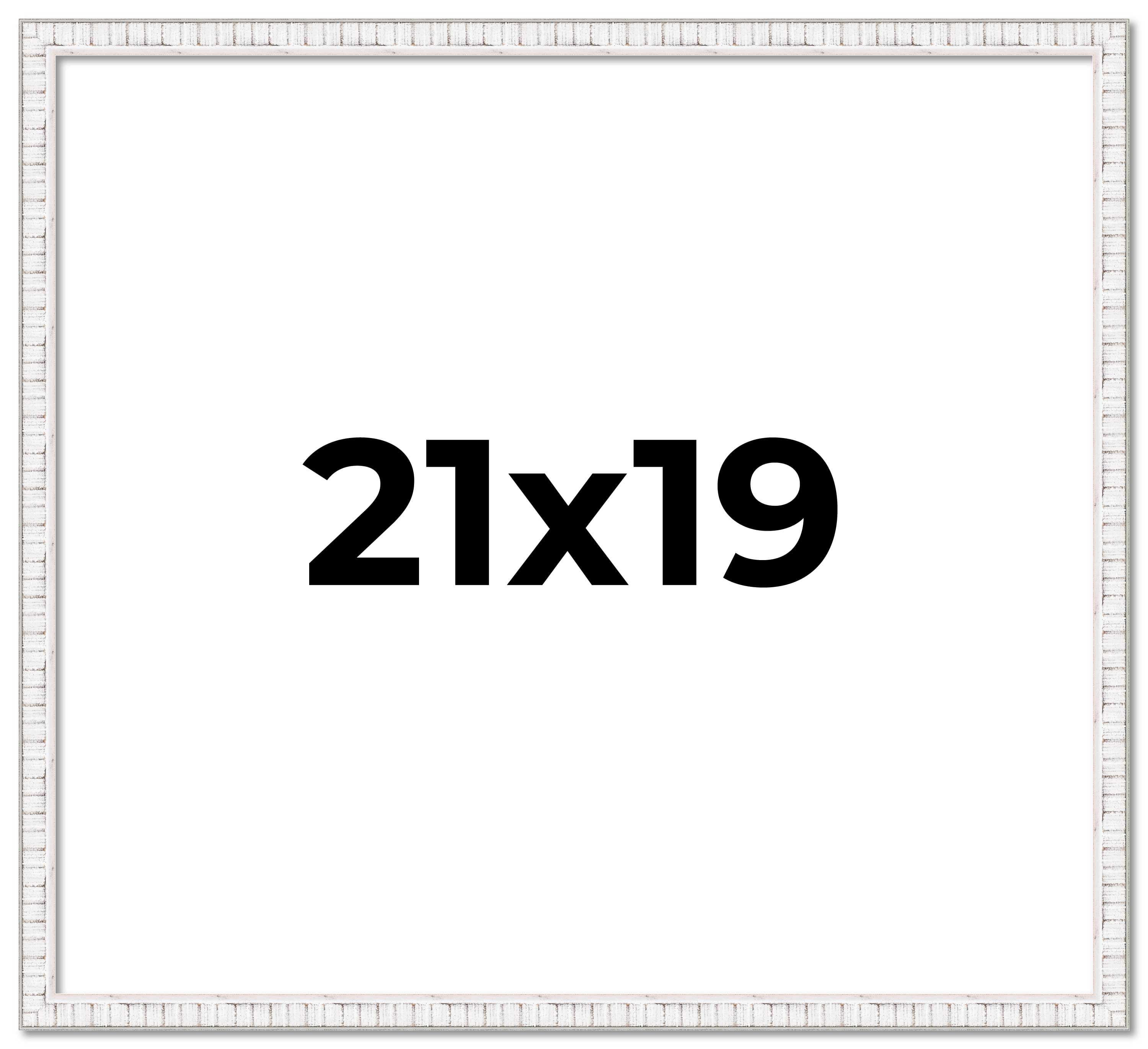 21x19 Frame White Scuffed Rustic Solid Wood Picture Frame | 0.75 Inch ...