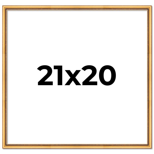 21x20 Frame Beaded Gold Solid Wood Picture Frame | 0.75 Inches Moulding ...