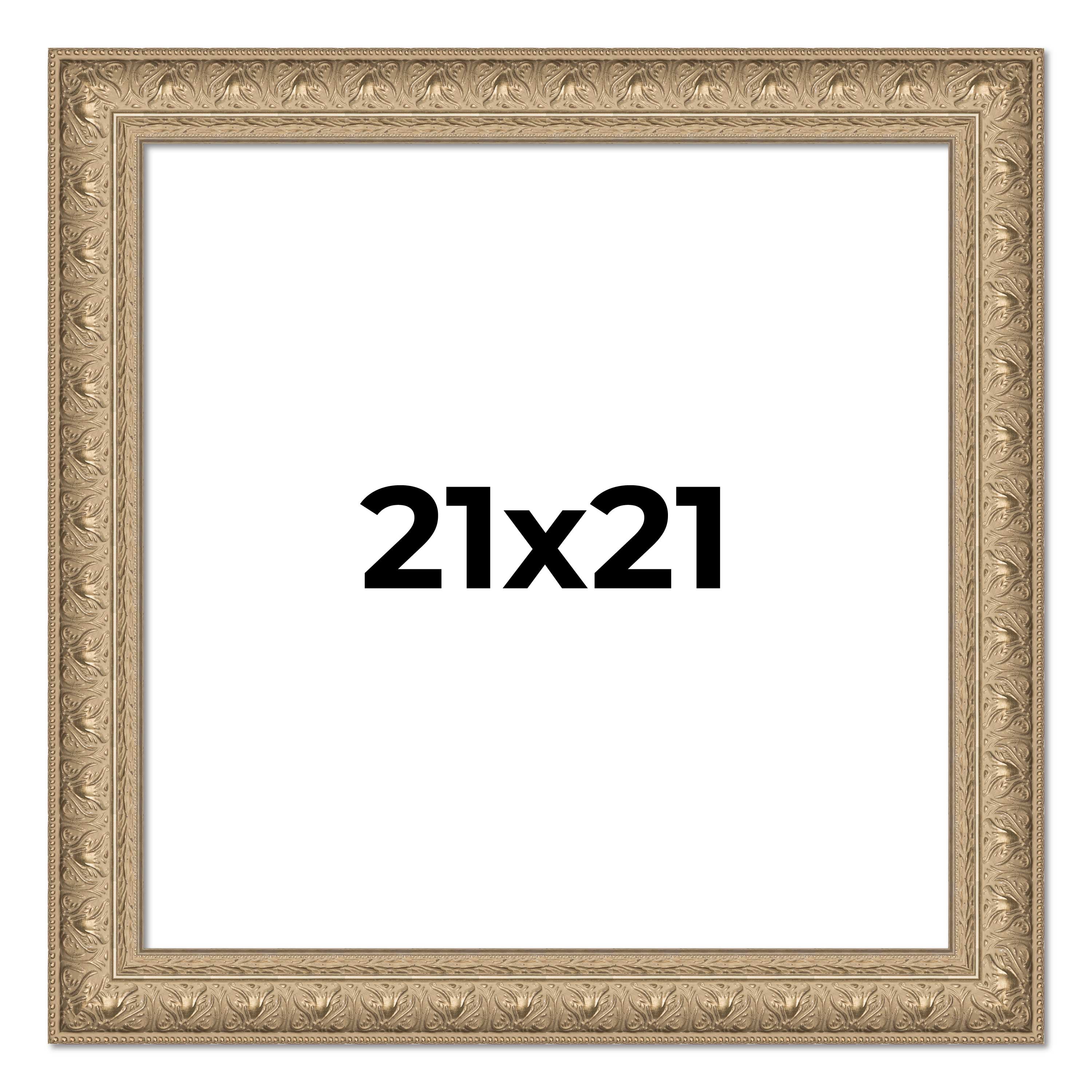 21x21 Frame Ornate Silver Beaded Solid Wood Picture Frame Width 2.5 ...