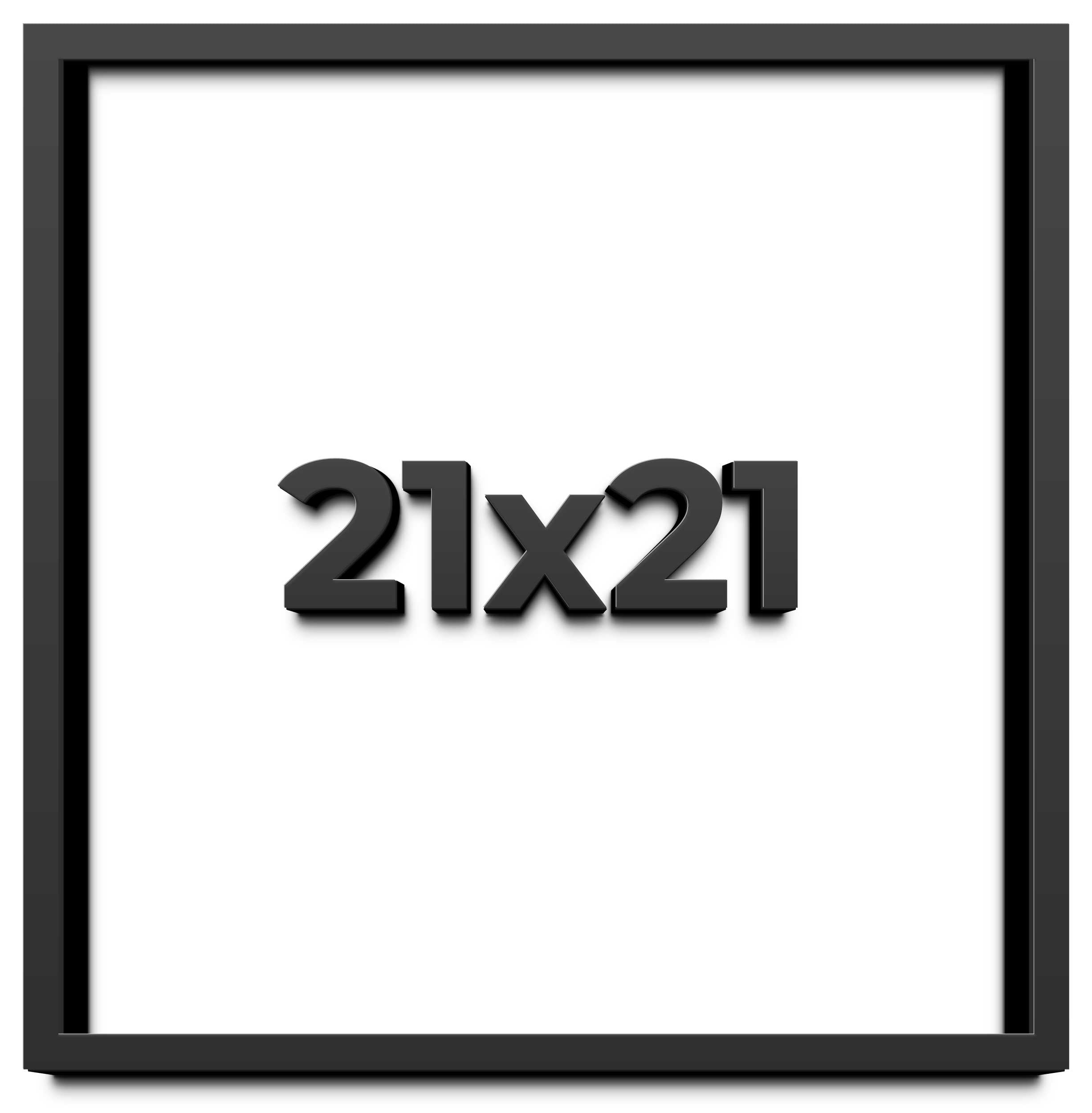 21x21 Shadow Box Frame Black | 1 inches Deep Real Wood Contemporary ...