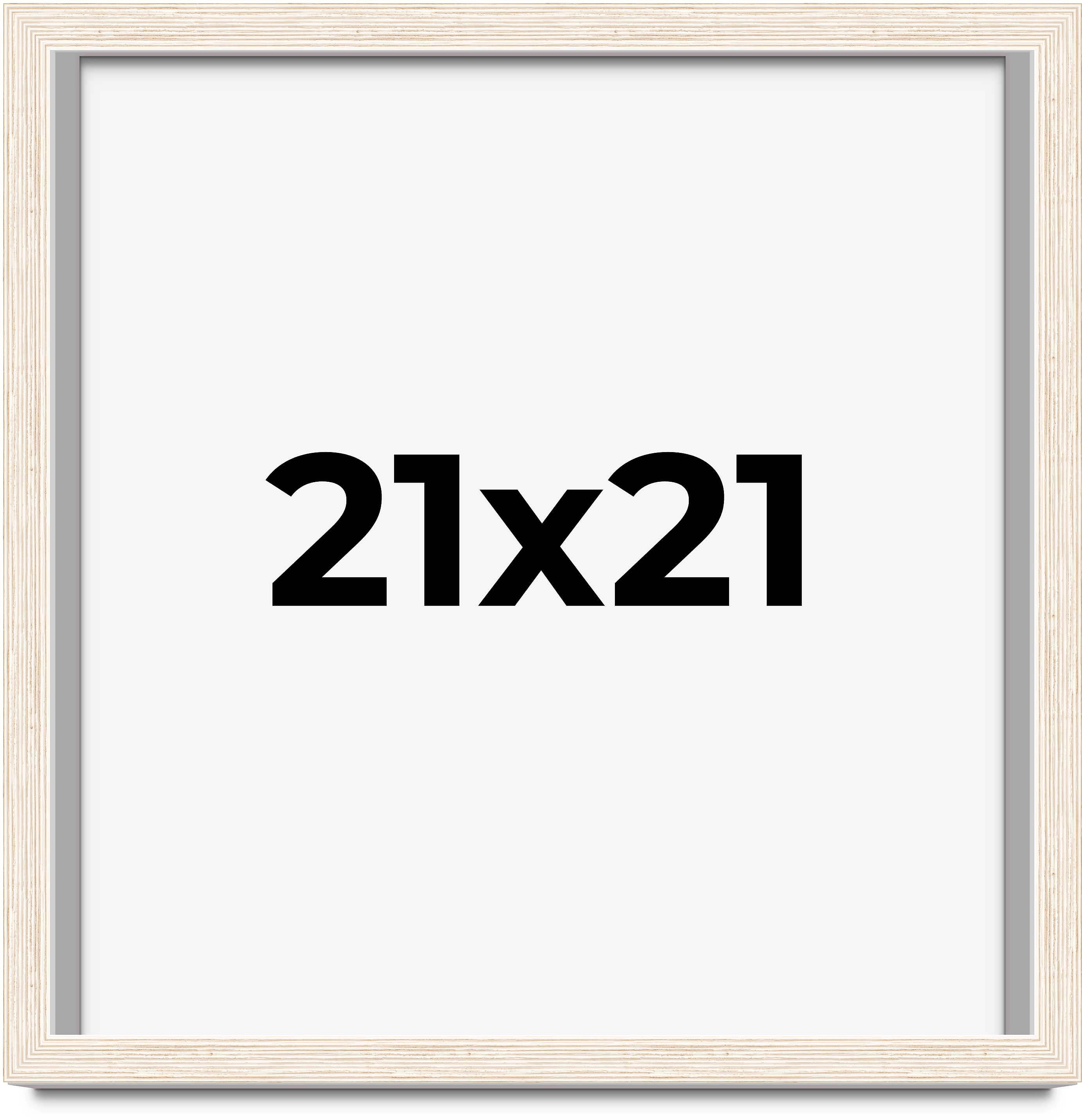 21x21 Shadow Box Frame White | 1.125 Inches Deep Real Wood Rustic ...