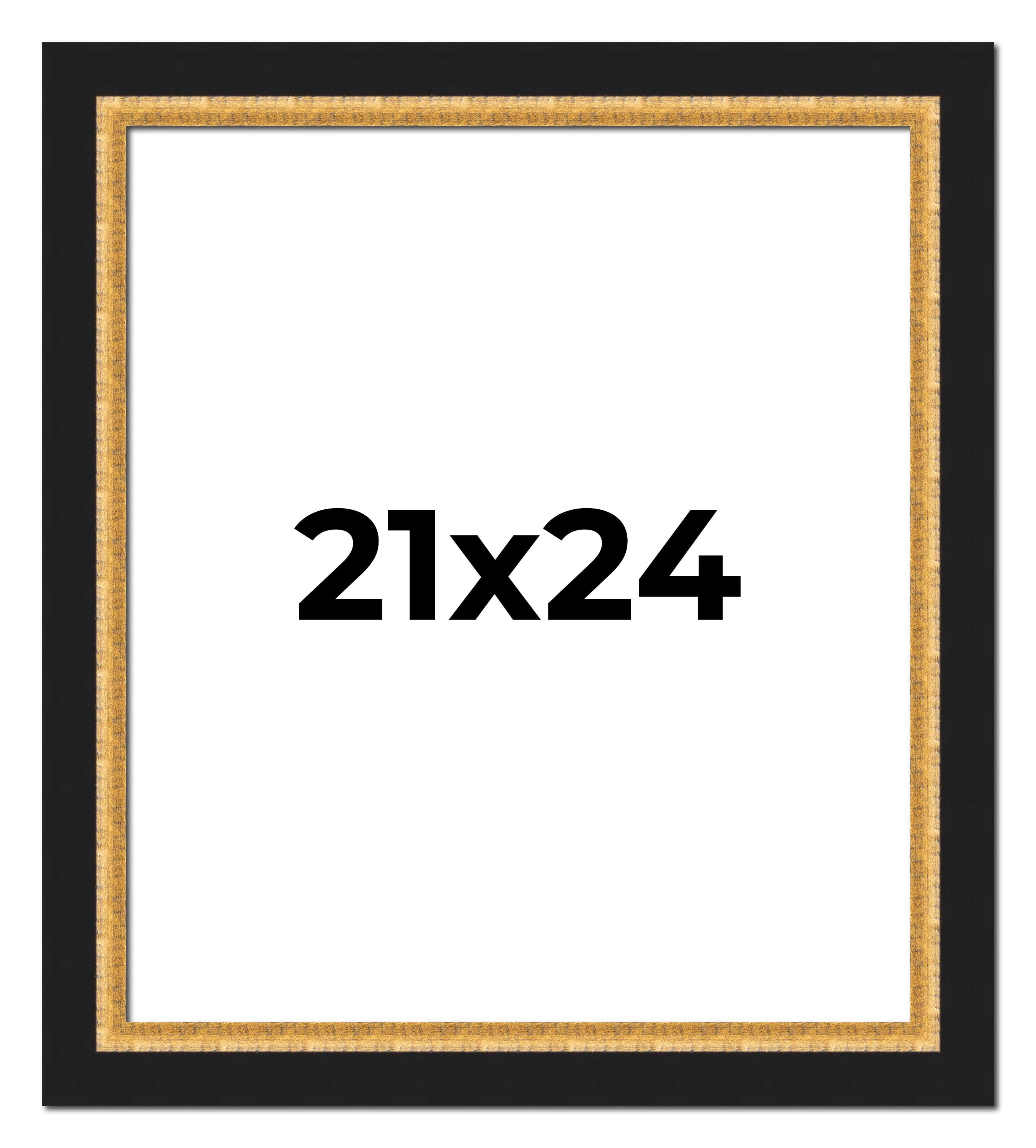 21x24 Frame Gold Real Wood Picture Frame Width 2.25 Inches | Interior ...