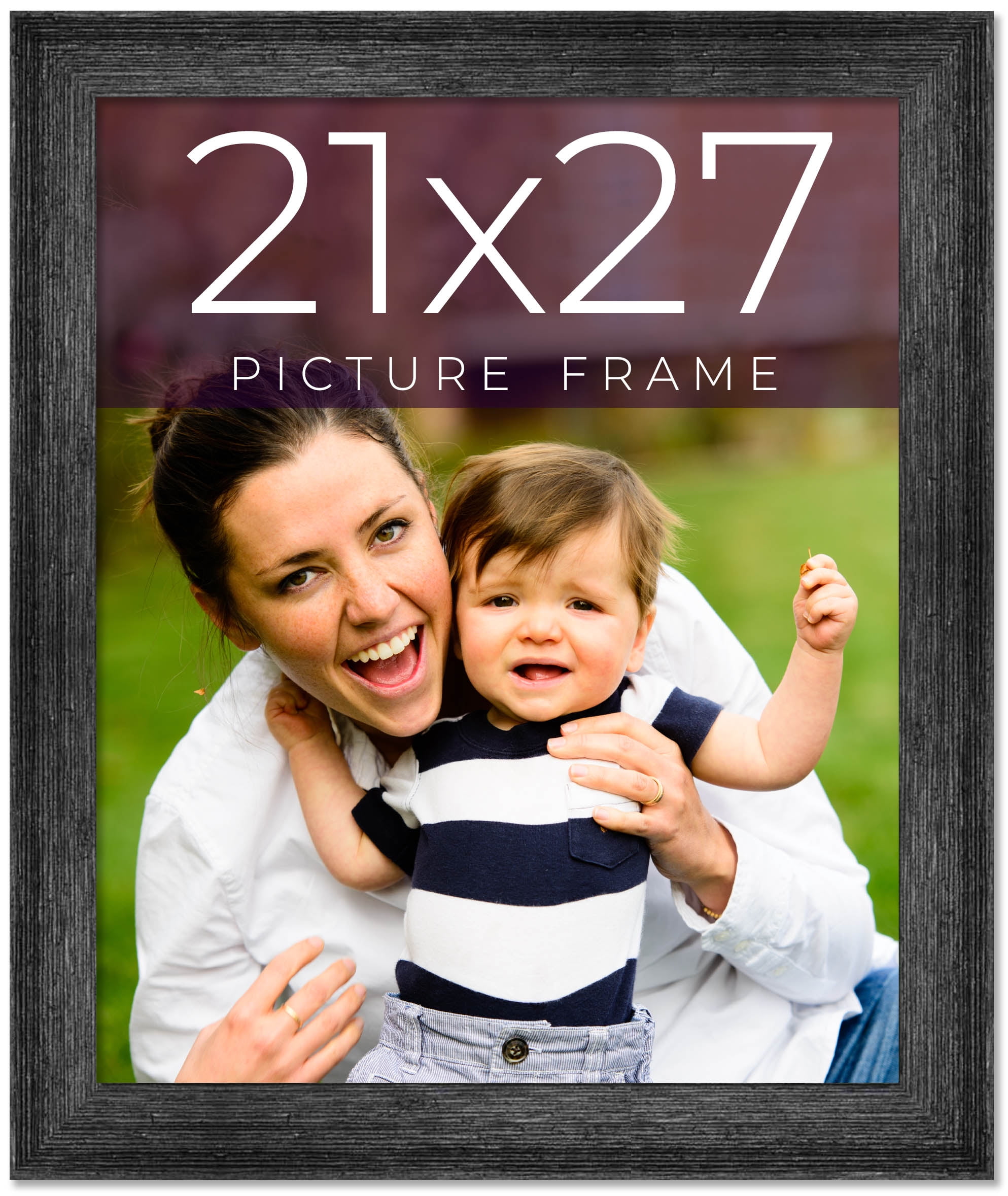 21x27 Frame Black Real Wood Picture Frame Width 1.5 inches | Interior ...